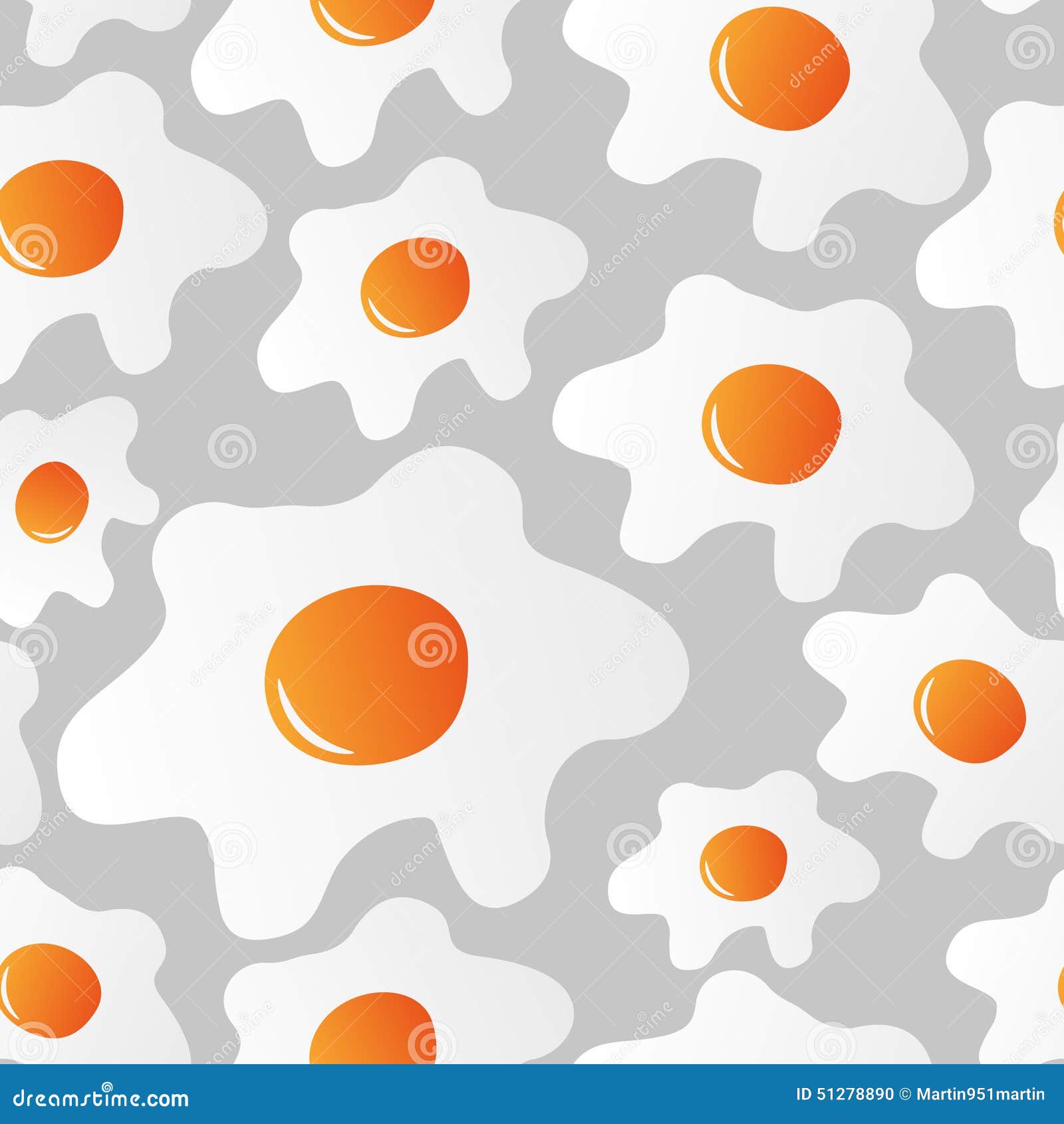 Fried Eggs Food for Breakfast Seamless Pattern Stock Vector ...