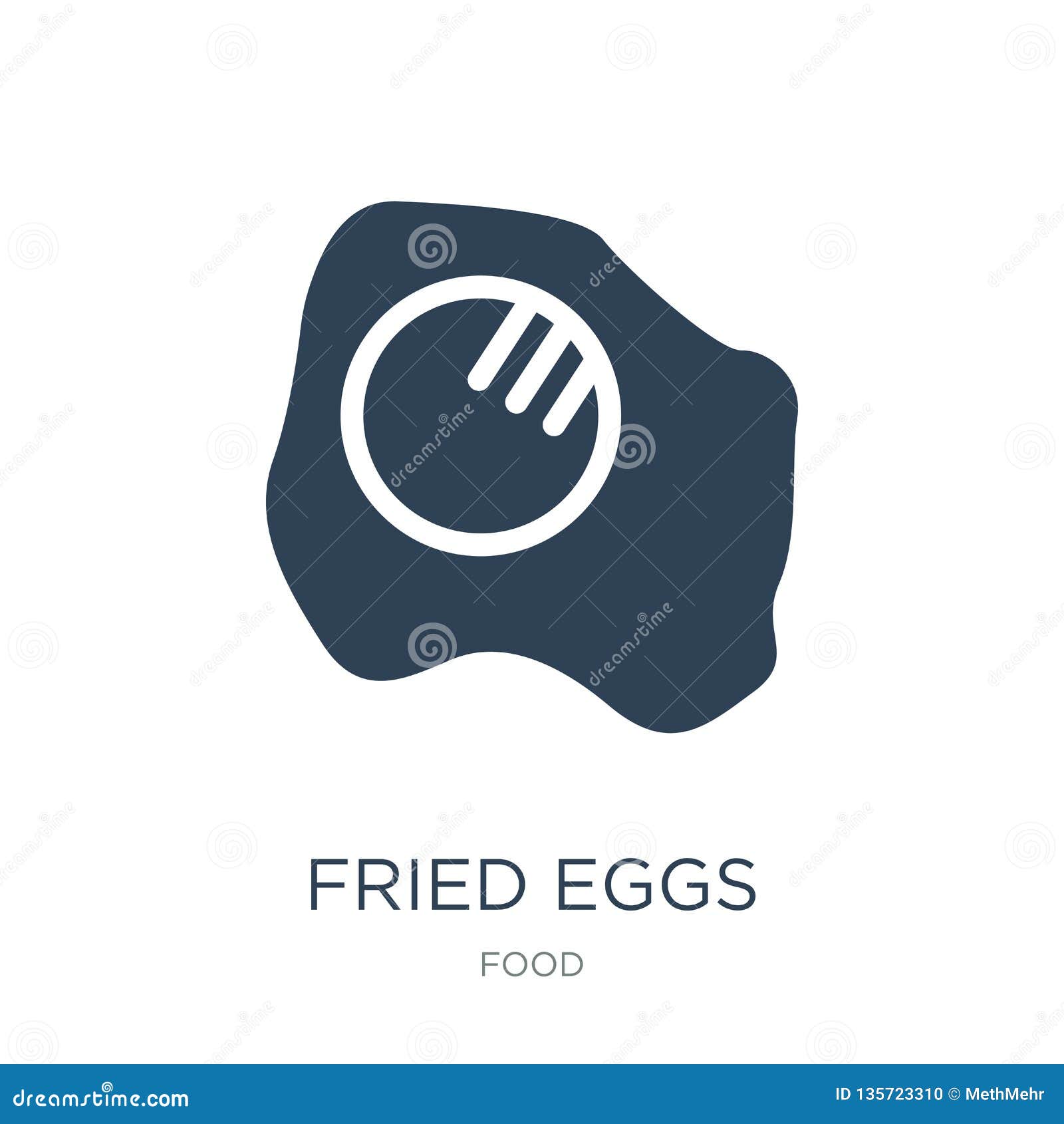Fried Eggs Icon in Trendy Design Style. Fried Eggs Icon Isolated on ...