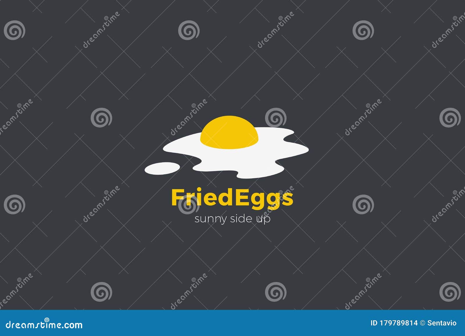 Fried Eggs Logo Abstract Design Vector Template. Cooking Breakfast ...