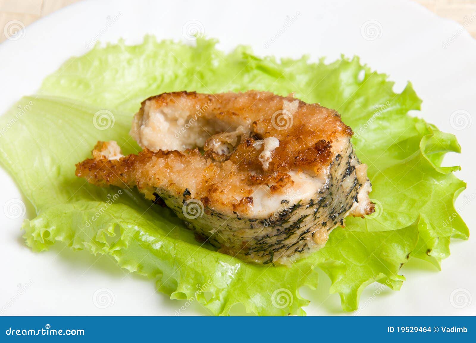 Fried fish stock photo. Image of leaf, natural, traditional - 19529464