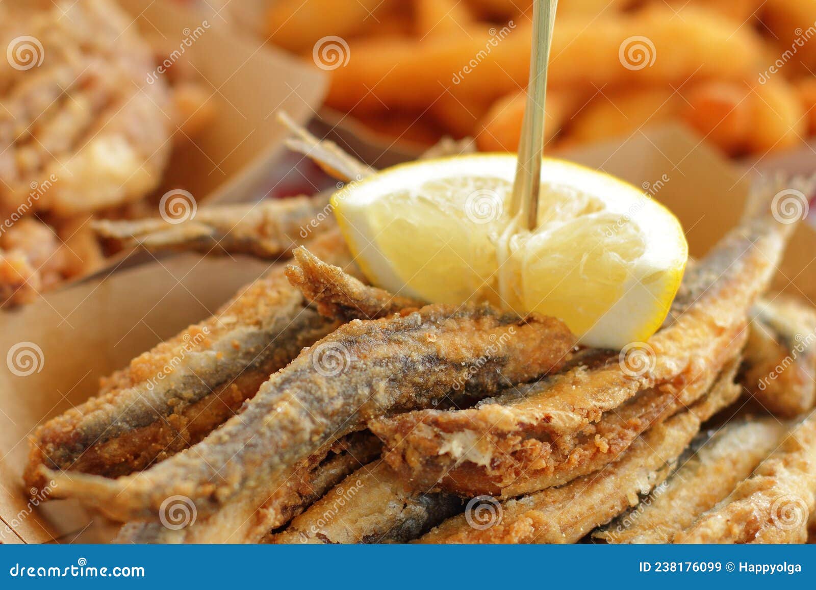 Fried Fish Appetizer, Street Food Stock Image - Image of food, seafood ...