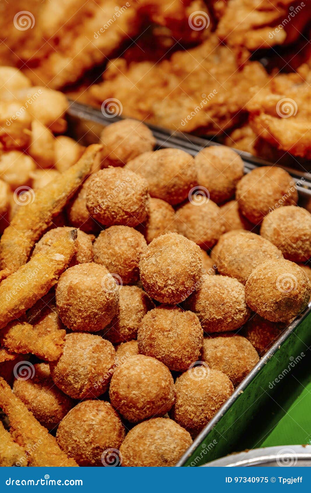 Fried fish ball stock image. Image of snack, plat, food - 97340975