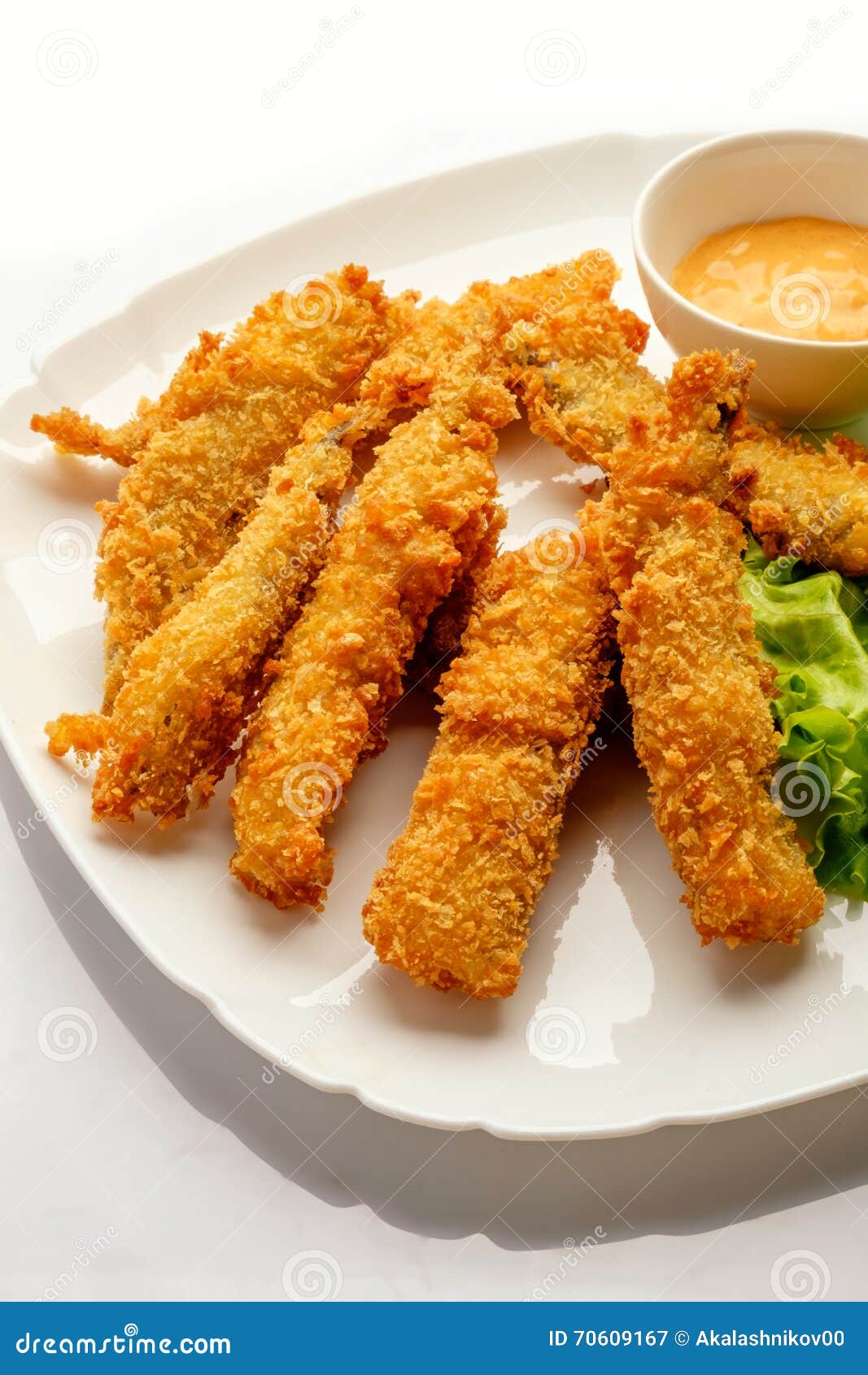 Fried fish in batter stock image. Image of meal, deep - 70609167