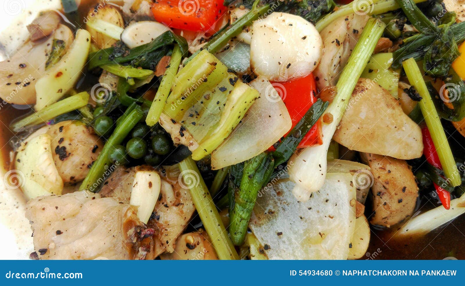Fried Fish with Black Pepper Stock Photo - Image of fish, fried: 54934680