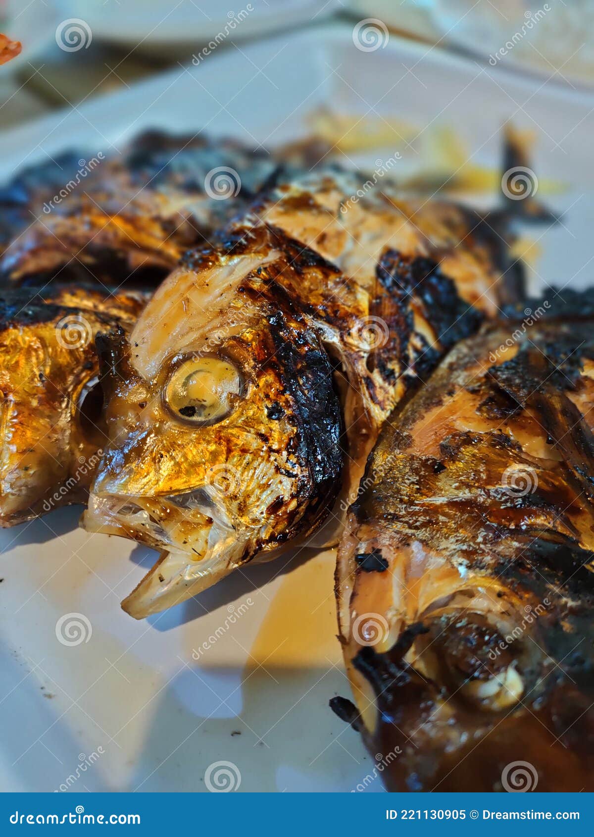 Fried fish for breakfast stock image. Image of breakfast - 221130905