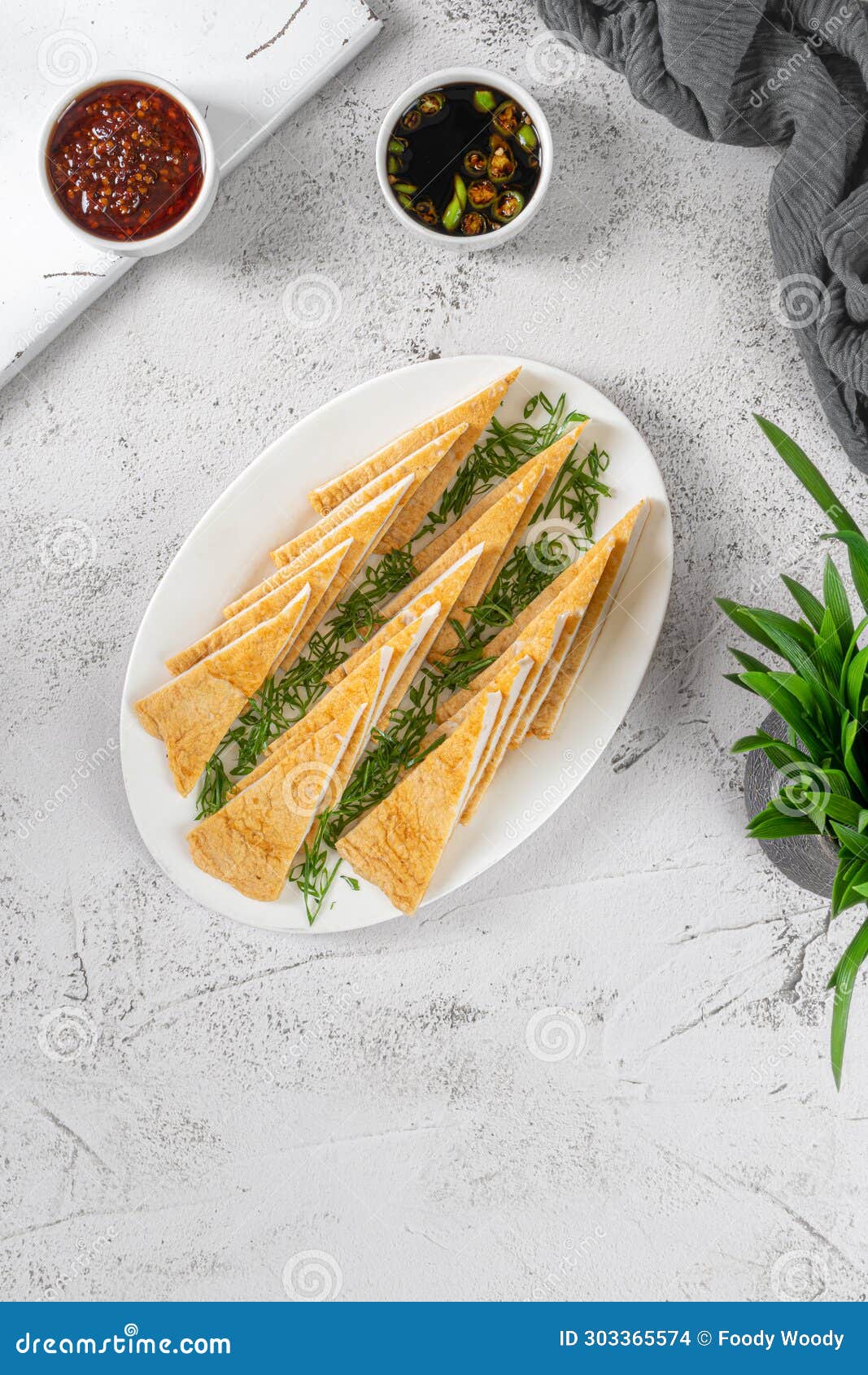 Fried Fish Cake Tuna Fish Triangle Fish Cake Stock Photo - Image of ...