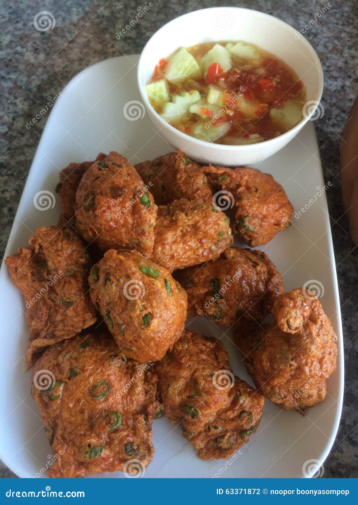 Fried Fish Cakes or Tod Man Pla Stock Photo - Image of fried, fish ...