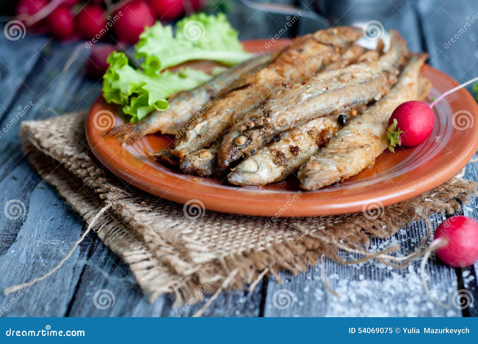 Fried Fish Capelin Royalty-Free Stock Photo | CartoonDealer.com #54069075