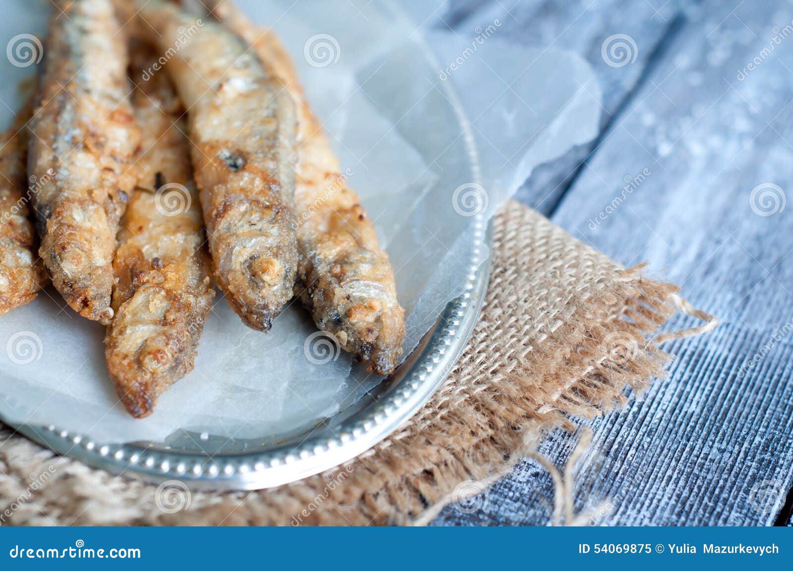 Fried fish capelin stock image. Image of cooking, little - 54069875