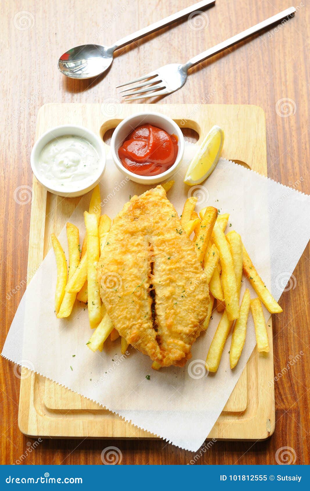 Fried fish and chips stock image. Image of eating, nutrition - 101812555