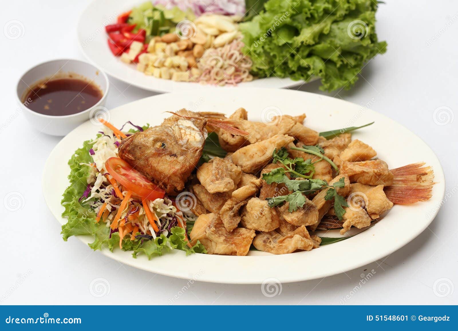 Fried Fish (Complementing Fish) Stock Image - Image of deep, dish: 51548601