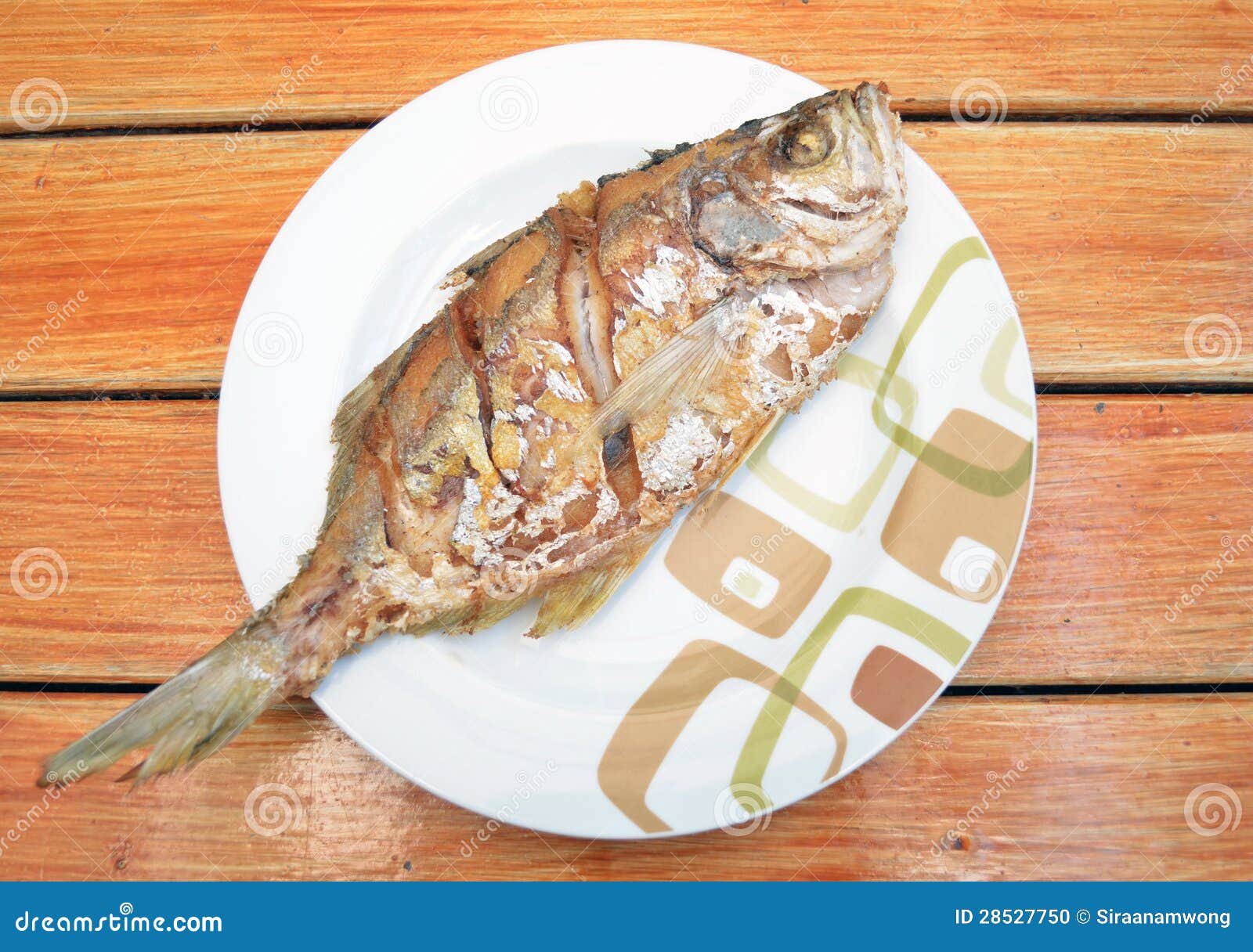 Fried fish on dish stock photo. Image of nutrition, food - 28527750