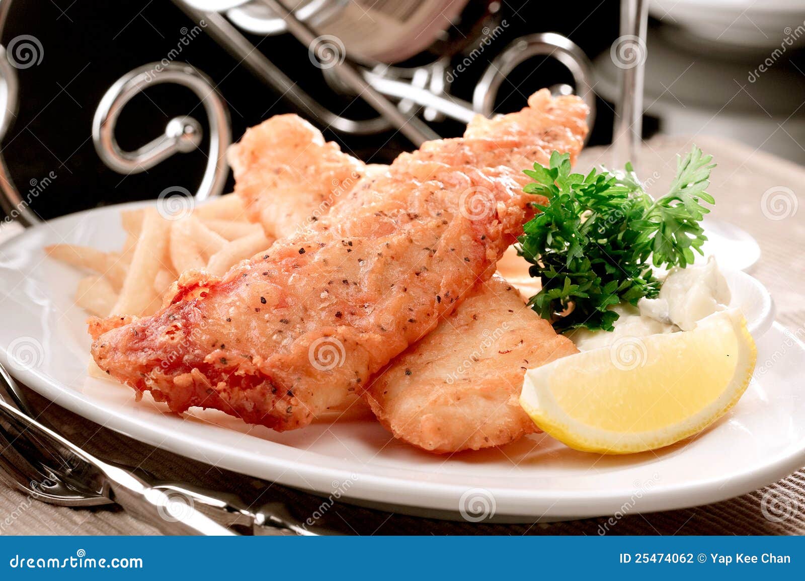 Fried fish fillet stock photo. Image of restaurant, mayonnaise - 25474062
