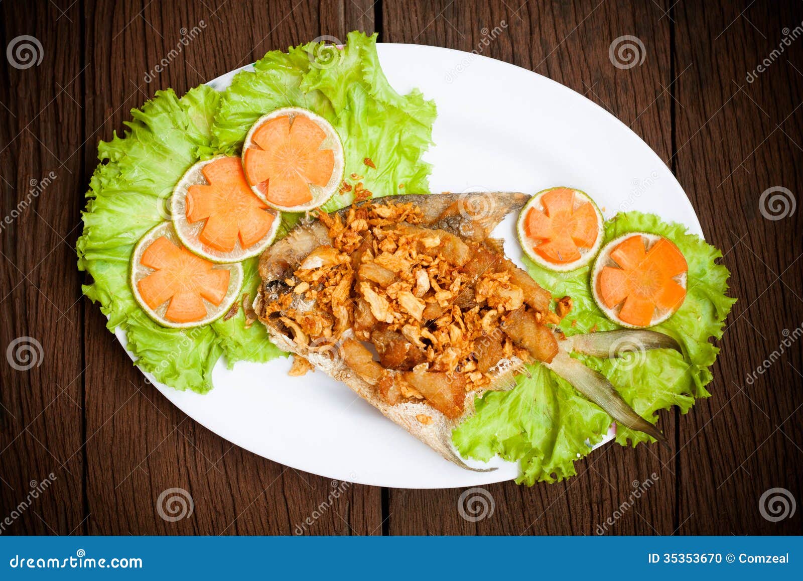 Fried fish fillet stock photo. Image of omega, plate - 35353670