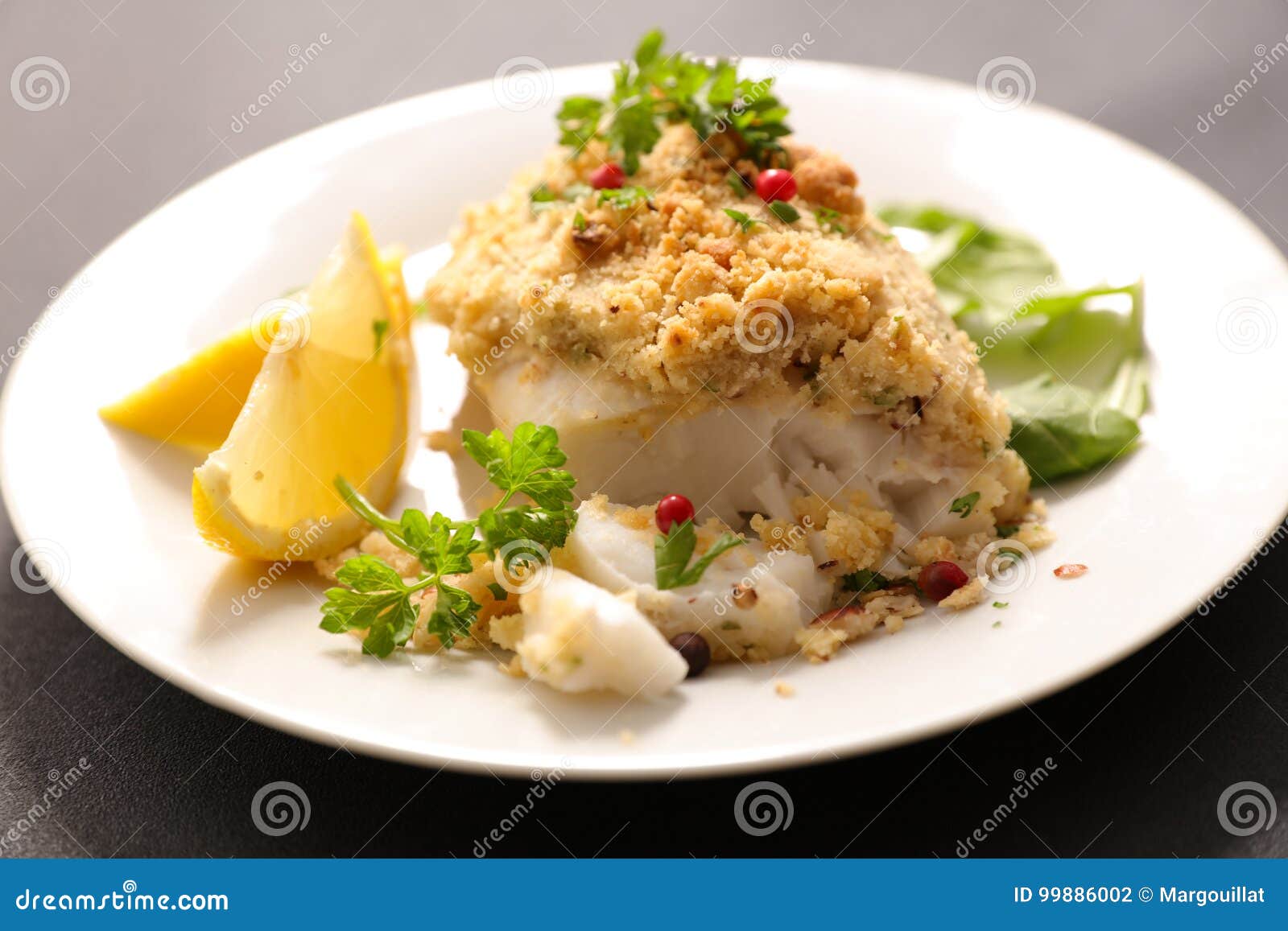 Fried fish fillet stock photo. Image of meal, dinner - 99886002