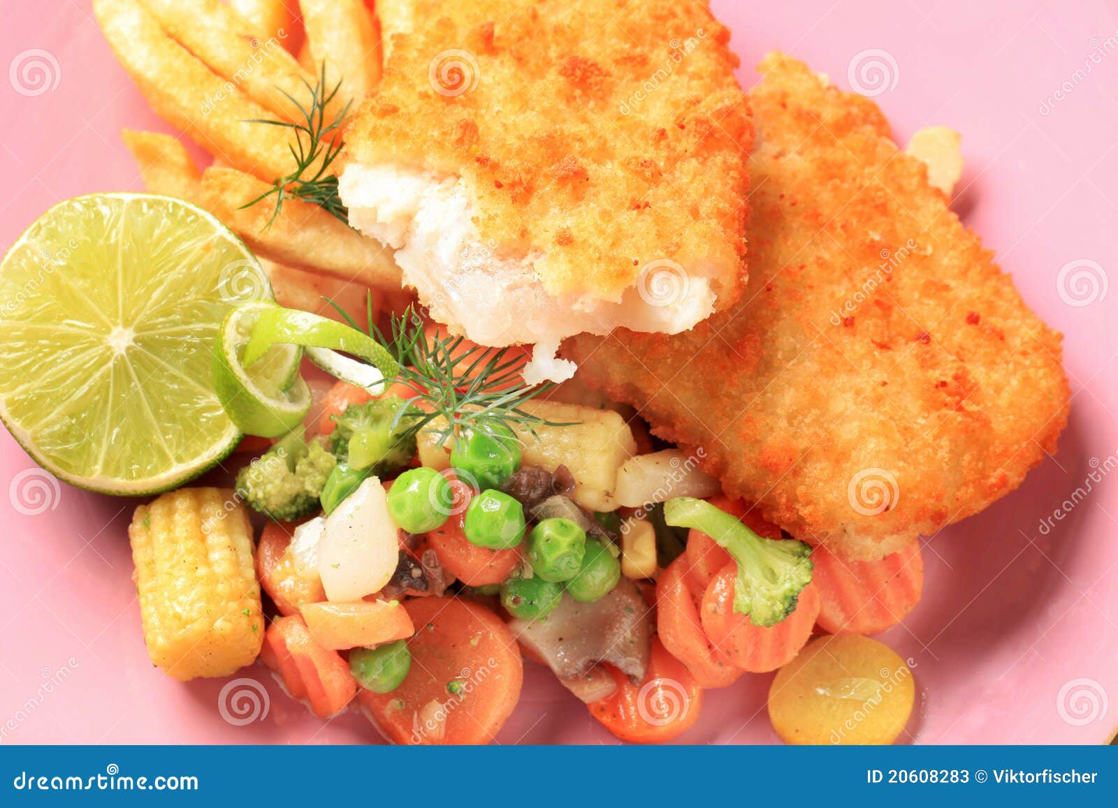 Fried Fish and French Fries Stock Image - Image of breading, mixed ...