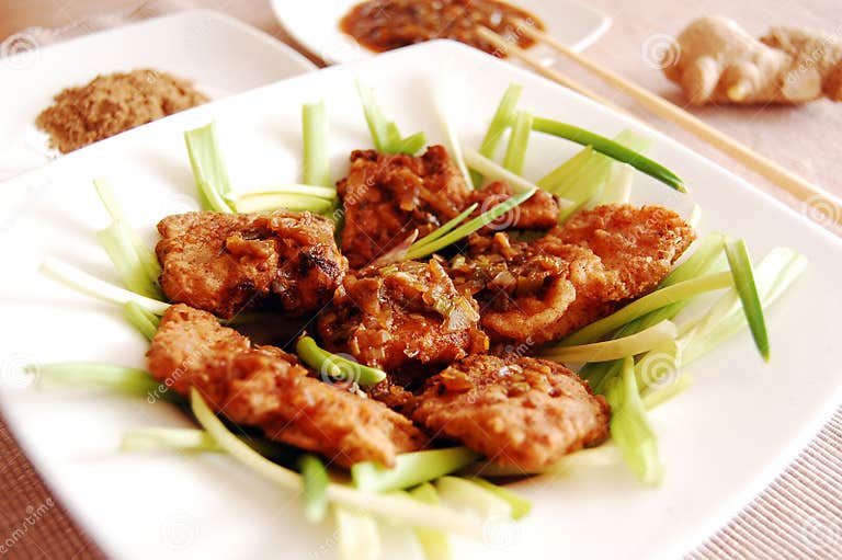 Fried fish - laos style stock photo. Image of nice, plate - 8357614