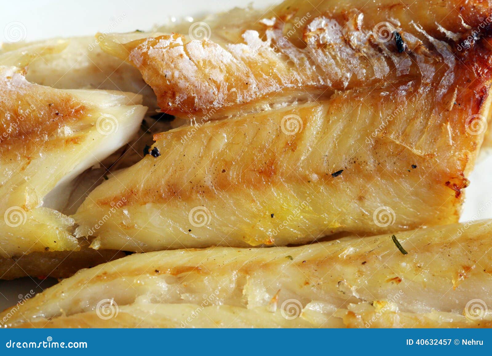 Fried fish, macro stock image. Image of horizontal, eating - 40632457