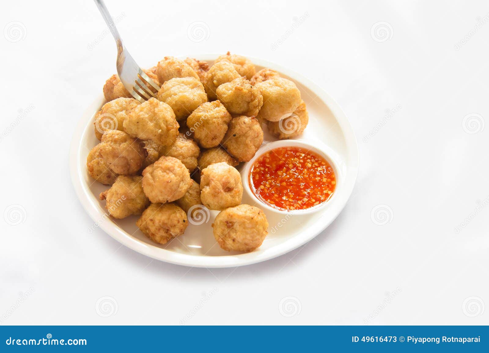 Fried fish meatballs stock image. Image of horizontal - 49616473