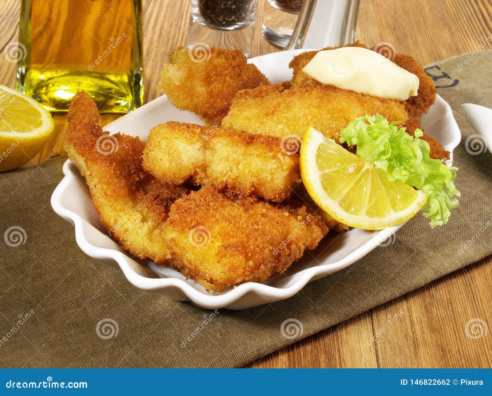 Fried Fish Nuggets stock photo. Image of fresh, animal - 146822662