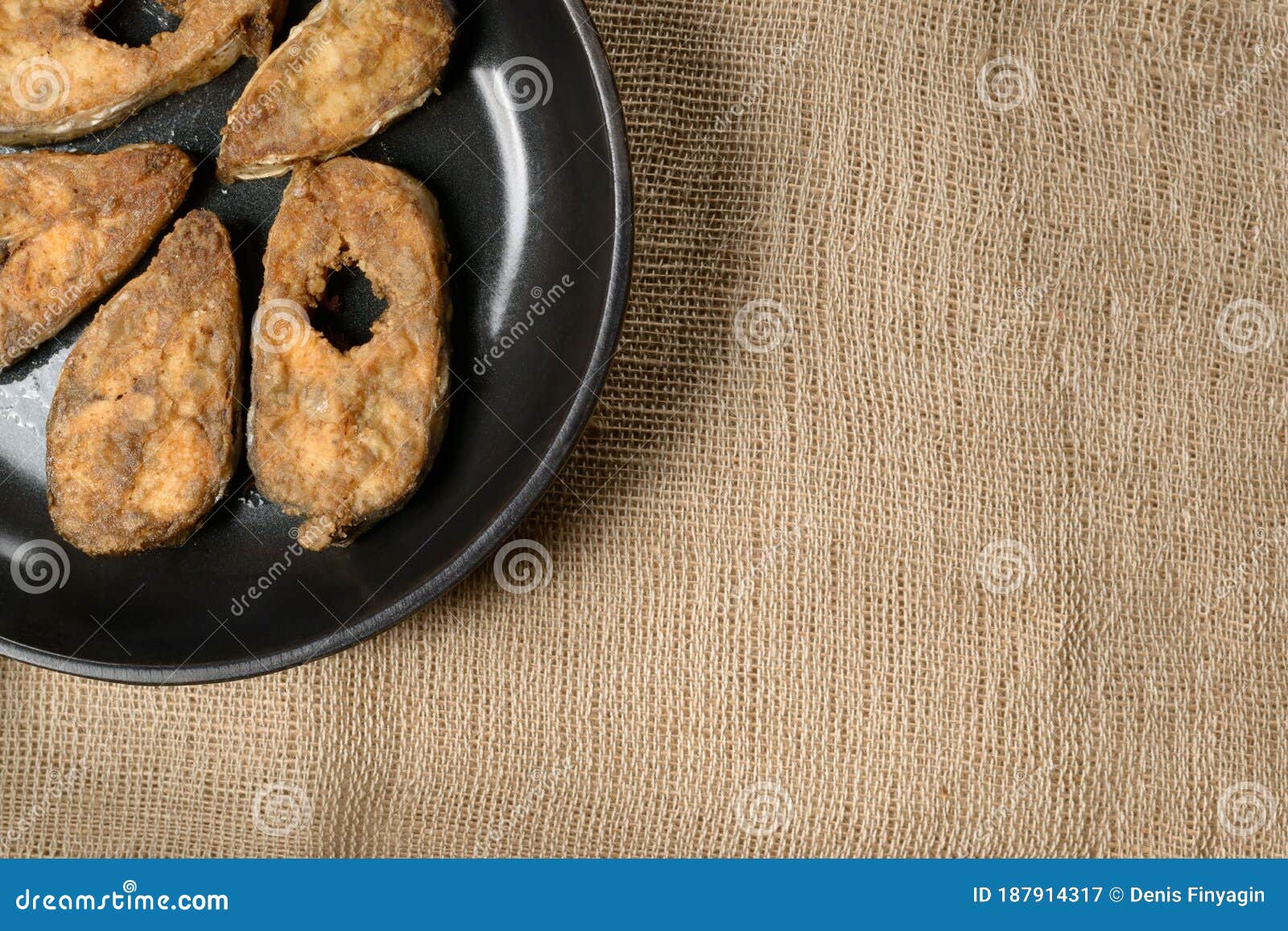 Pieces of Fried Fish in a Pan Stock Image - Image of delicious, closeup ...