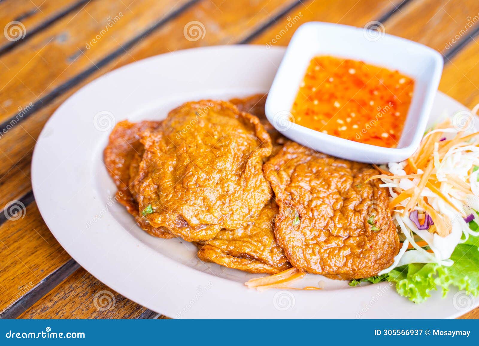 Fried Fish-paste Balls Thai Food Stock Image - Image of vegetable, cake ...