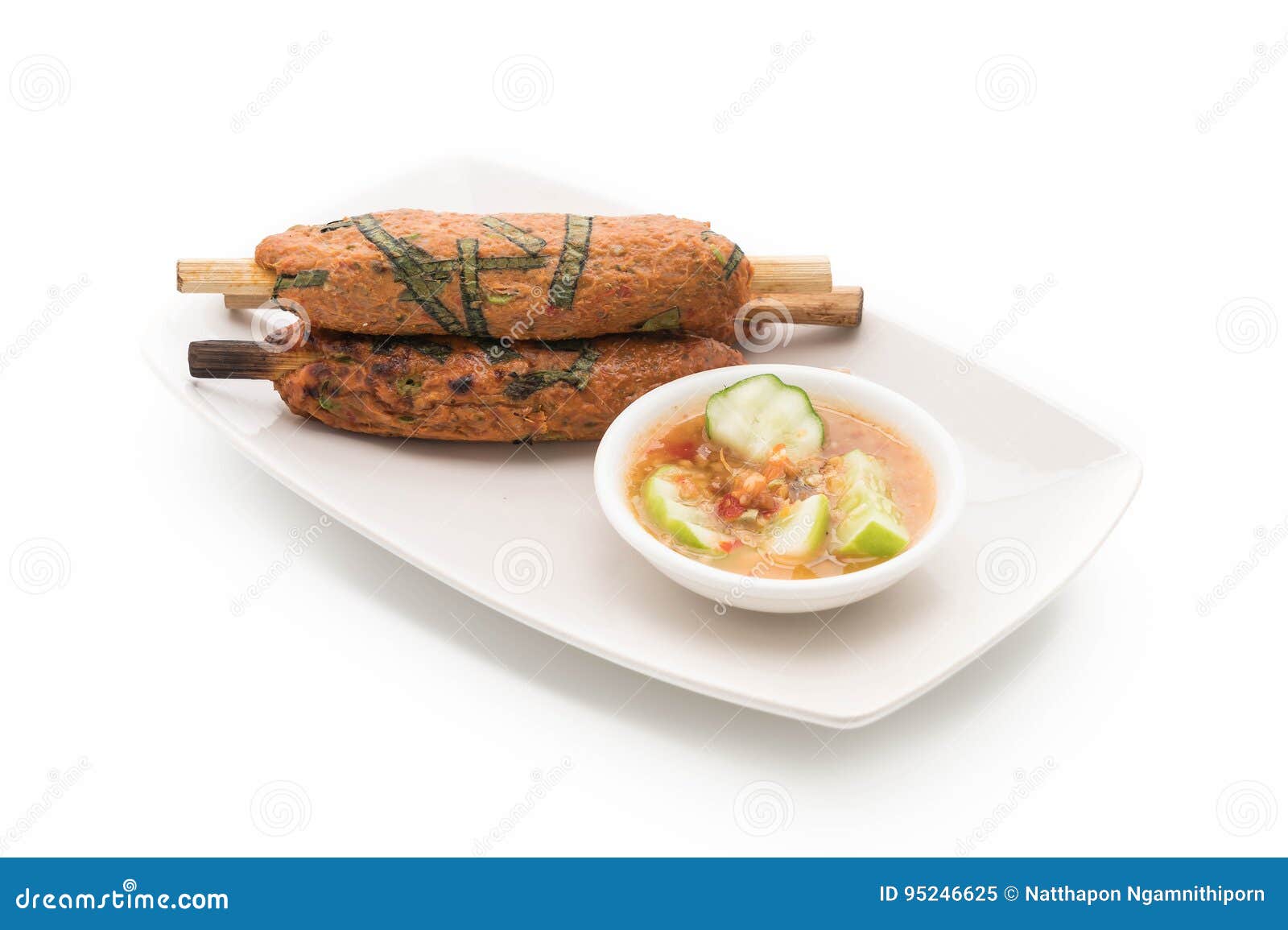 Fried Fish-paste stick stock image. Image of ball, curried - 95246625