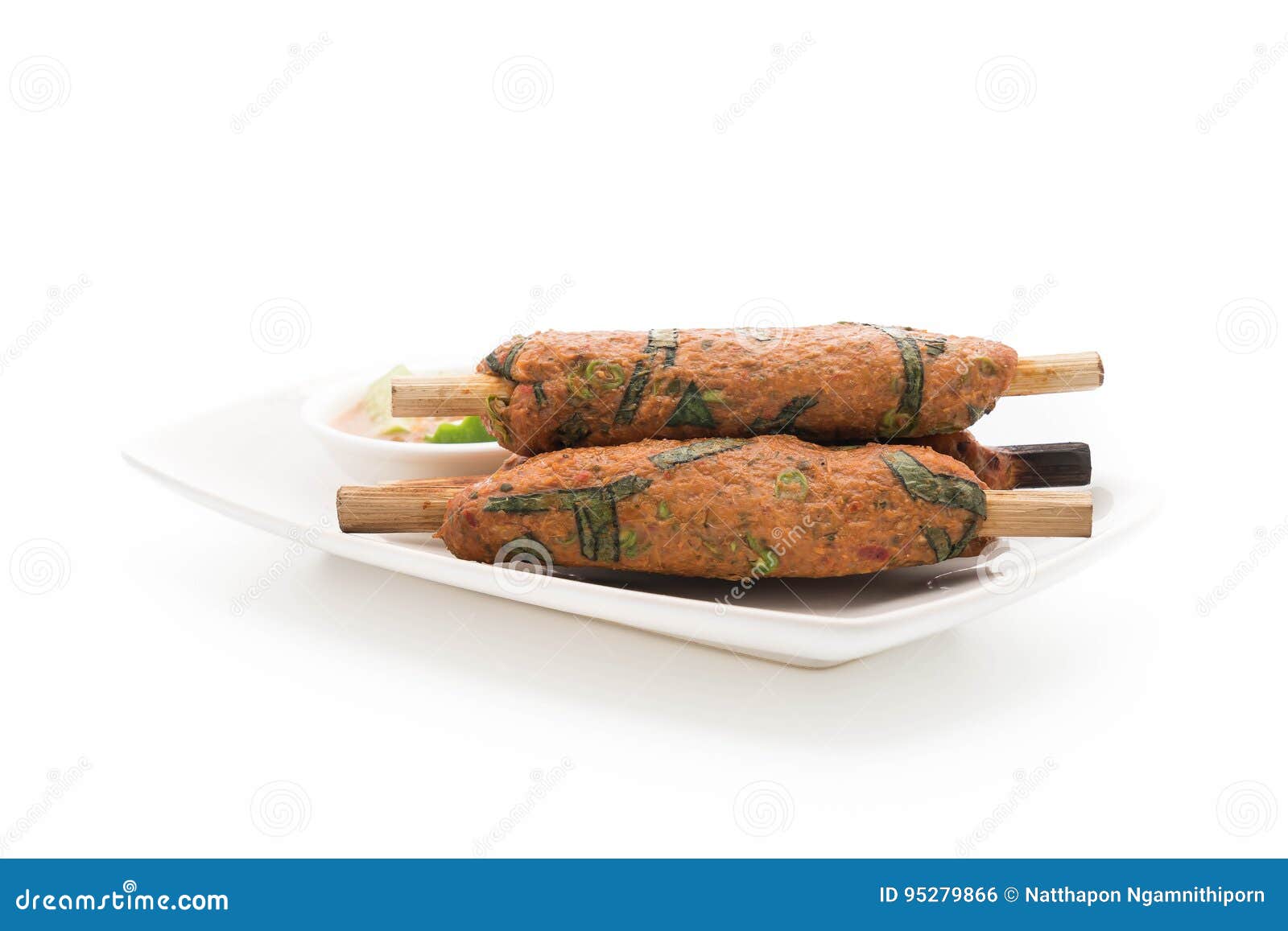 Fried Fish-paste stick stock photo. Image of ball, curried - 95279866