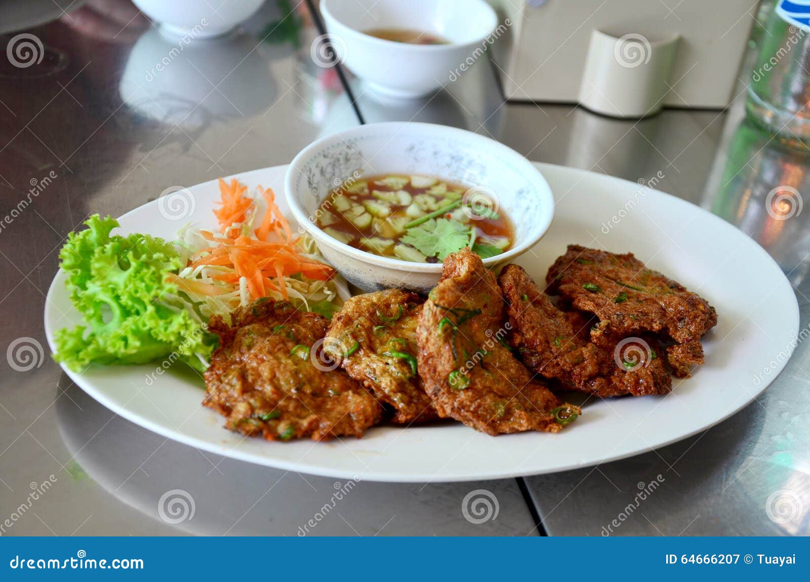 Fried Fish Patty or Curried Fish Cake Stock Image - Image of deep, leaf ...