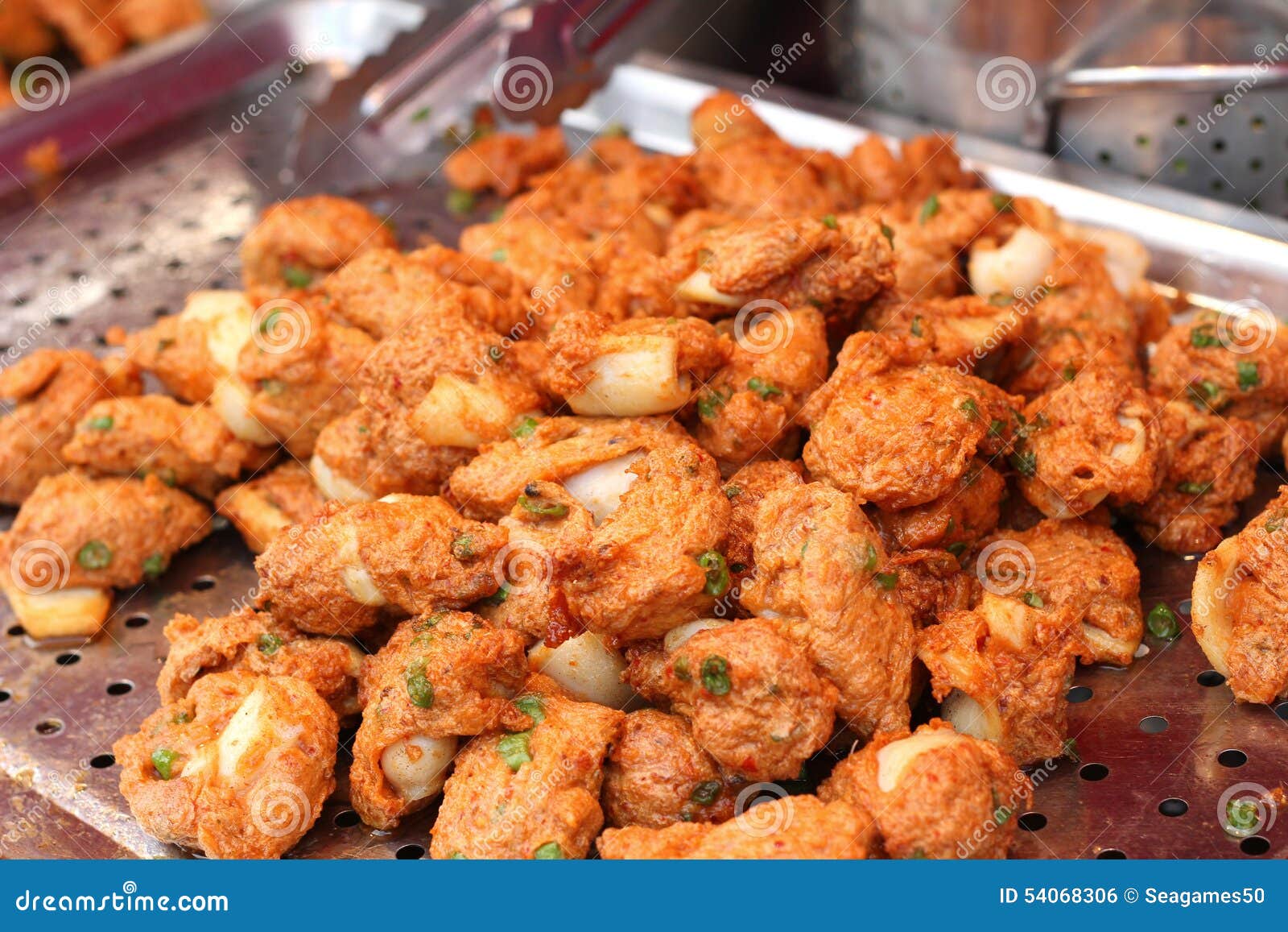 Fried Fish Patty in the Market Stock Photo - Image of cook, kaffir ...