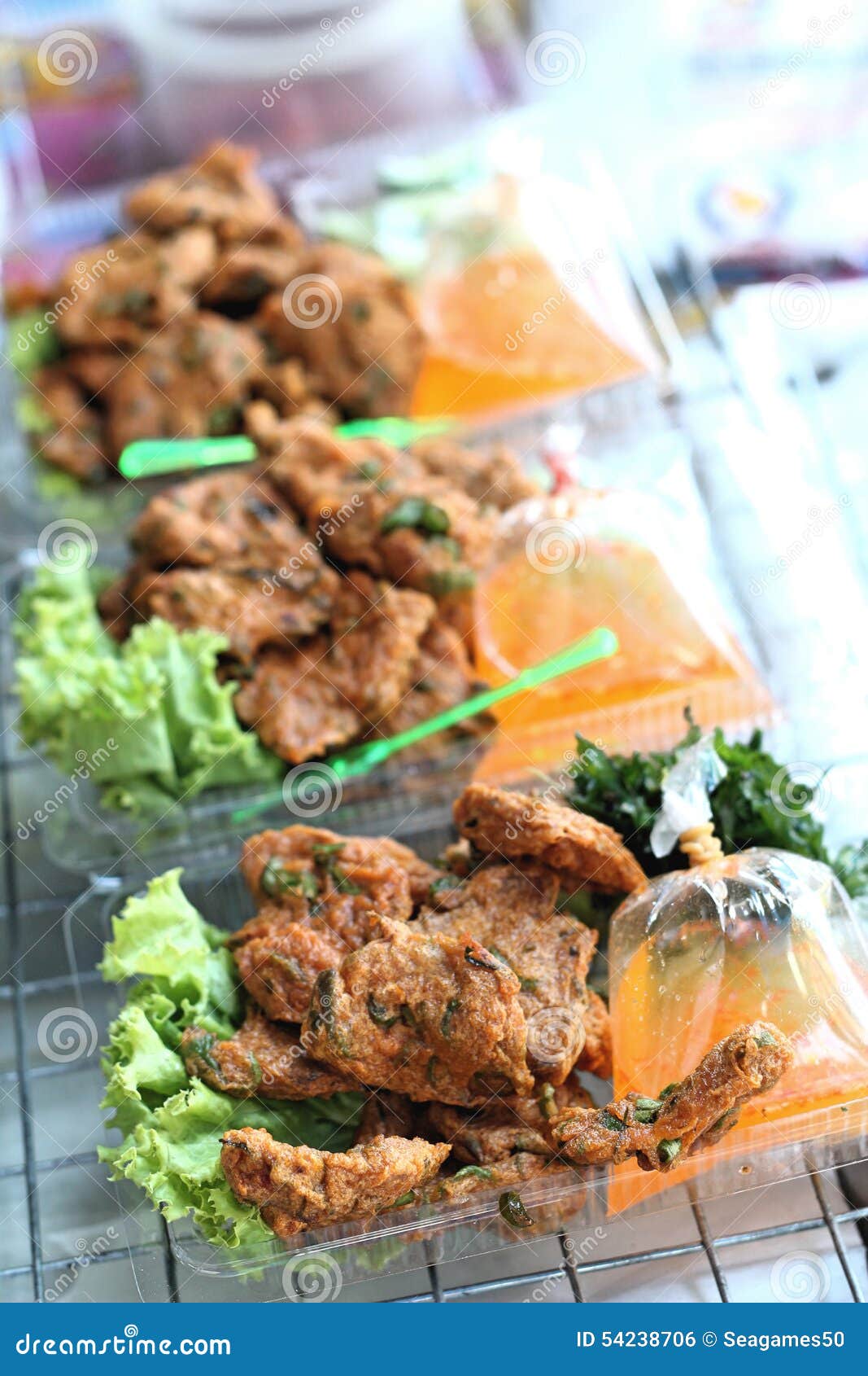 Fried Fish Patty in the Market Stock Photo - Image of crab, deep: 54238706