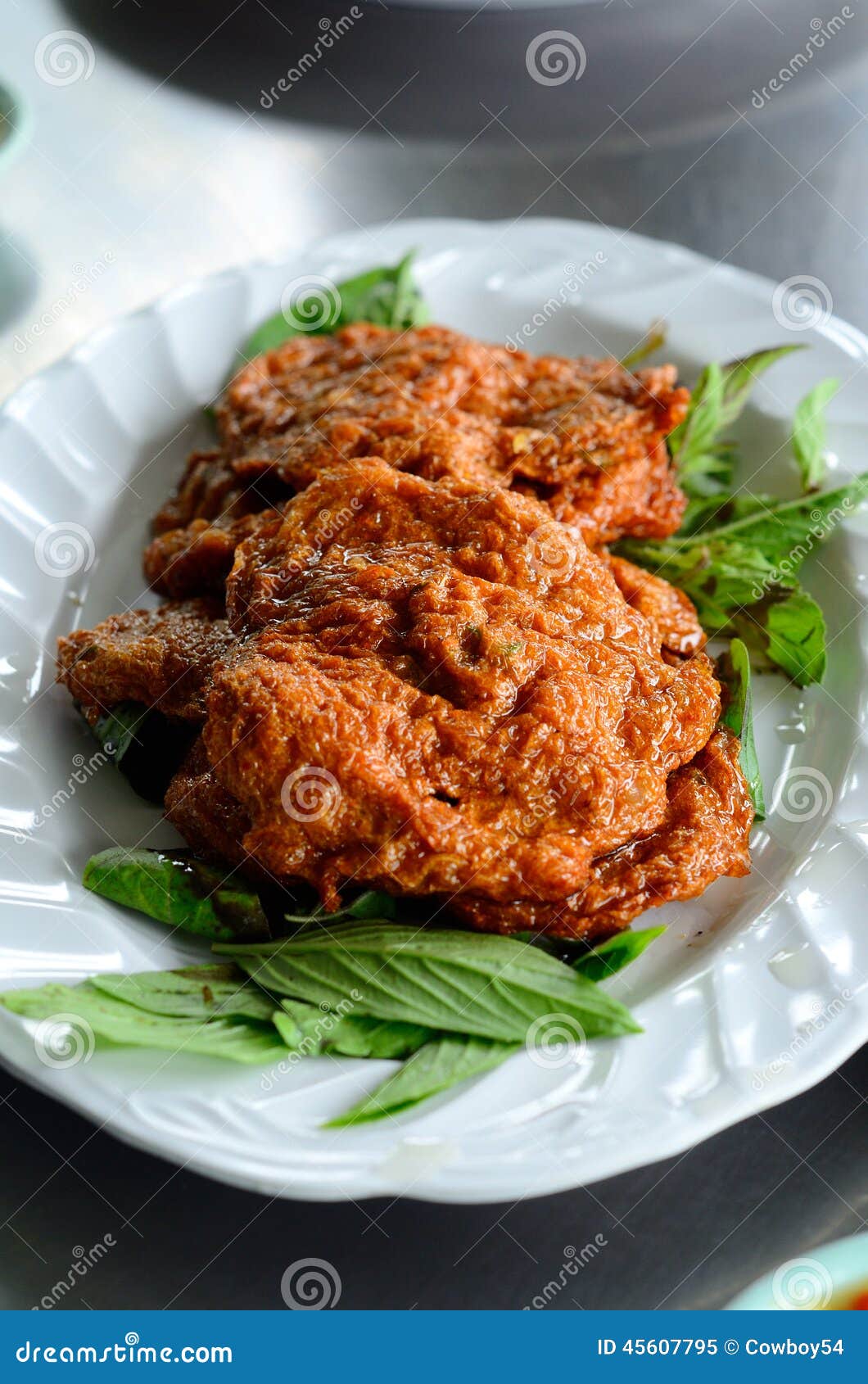 Fried fish patty stock image. Image of nature, fish, thailand - 45607795
