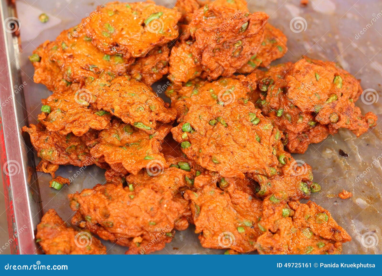 Fried Fish Patty on a Tray in the Market Stock Image - Image of food ...