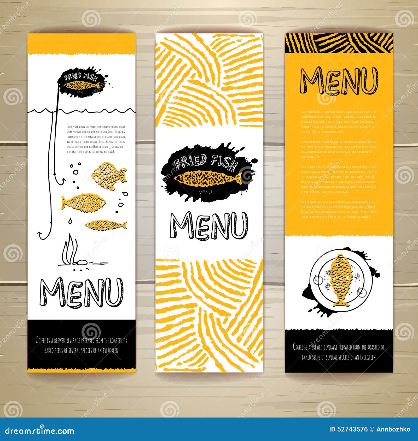 Fish Restaurant Menu Illustrations | CartoonDealer.com #19336072