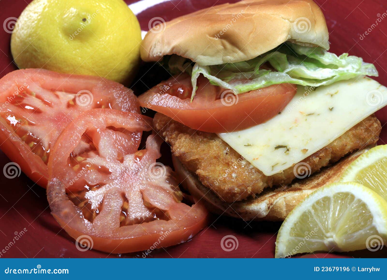 Fried Fish Sandwich on a Bun Stock Photo - Image of fried, supper: 23679196