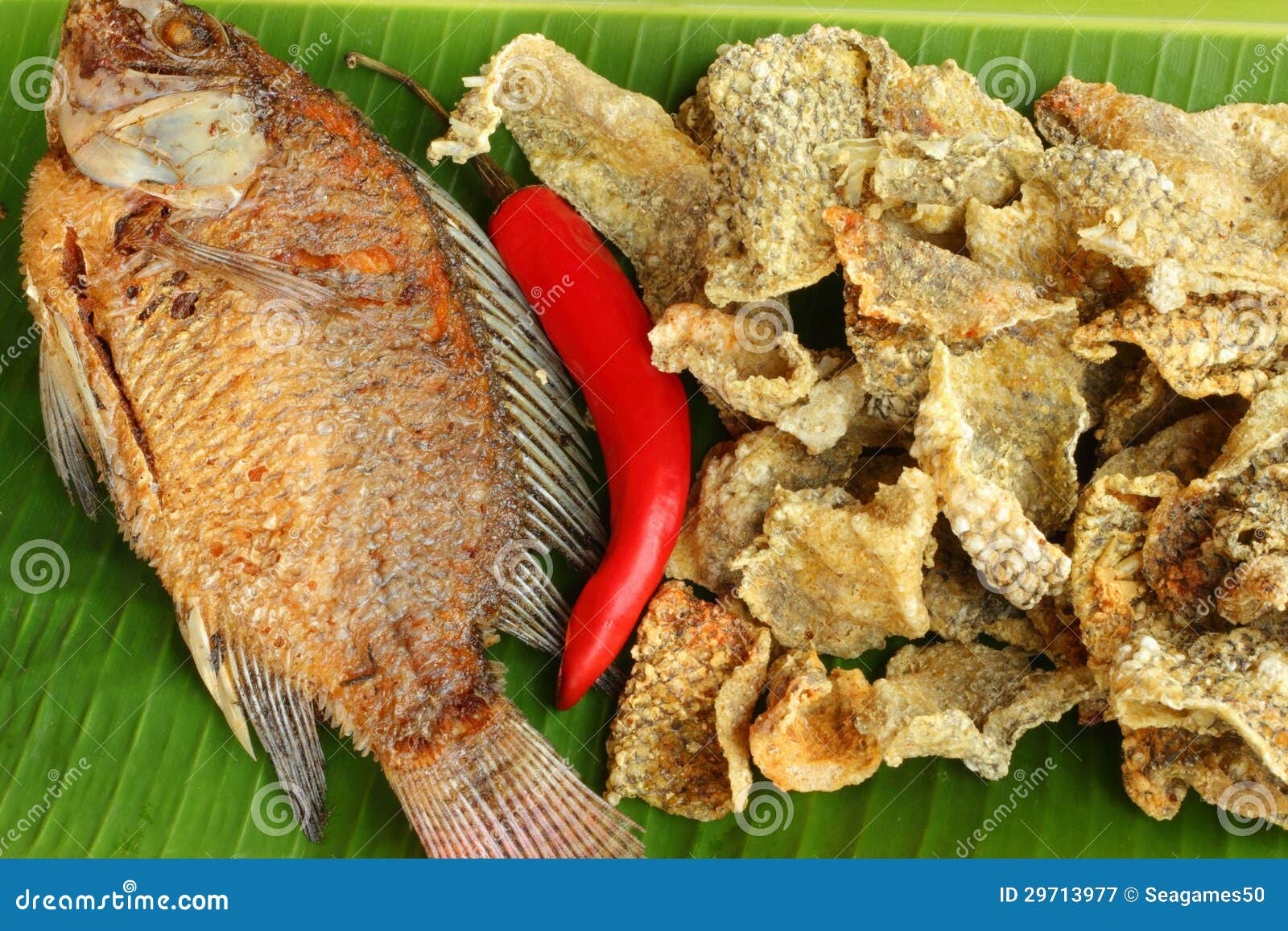 Fried fish skin stock image. Image of view, small, flowers - 29713977