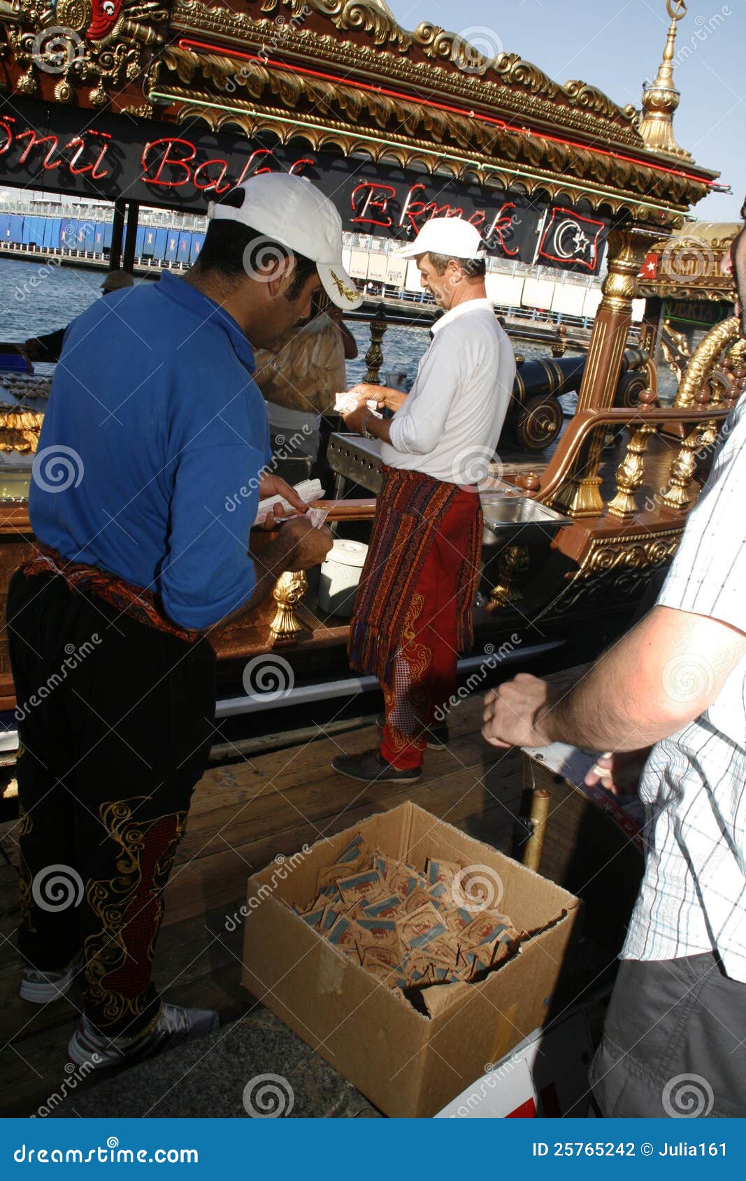 Fried Fish Floating Kitchen Boat Editorial Image | CartoonDealer.com ...