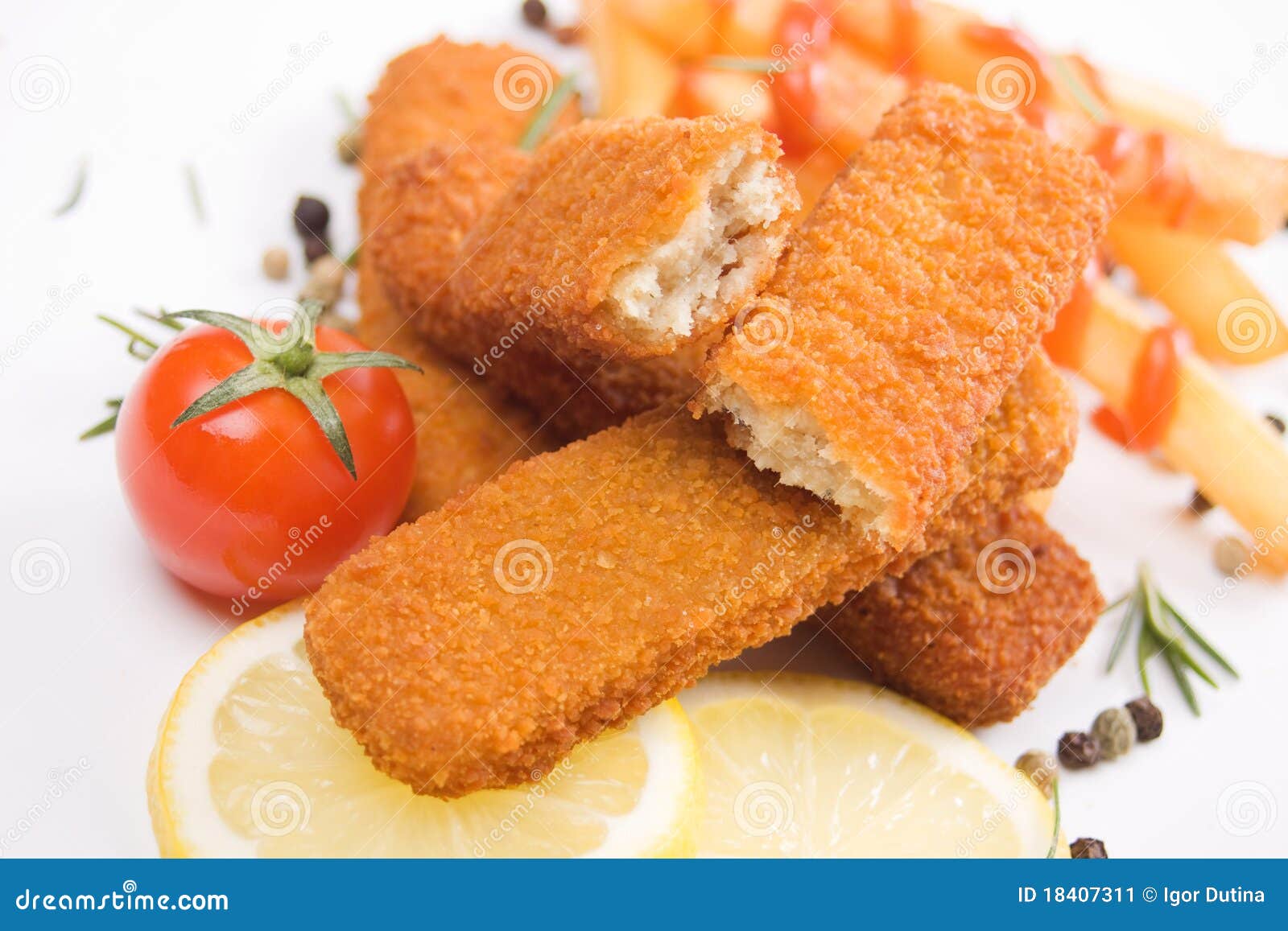 Fried fish sticks stock image. Image of stick, finger - 18407311