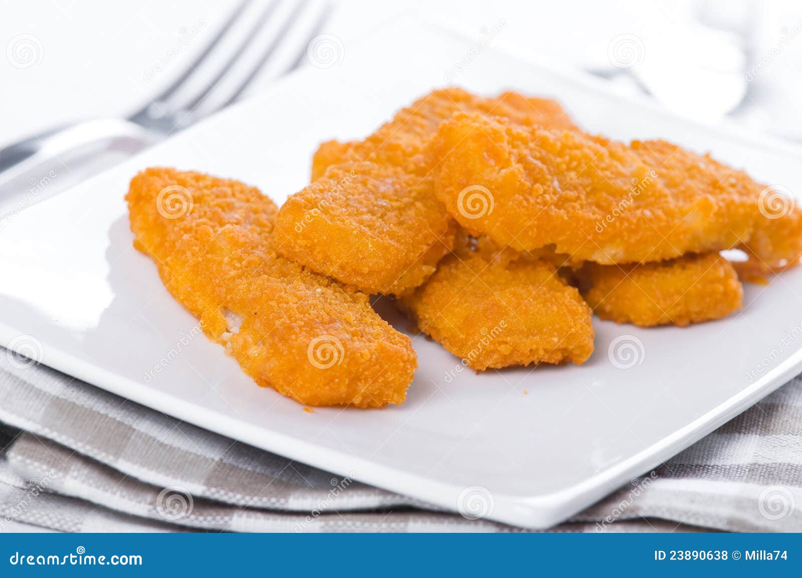 Fried fish sticks. stock photo. Image of gastronomy, flounder - 23890638