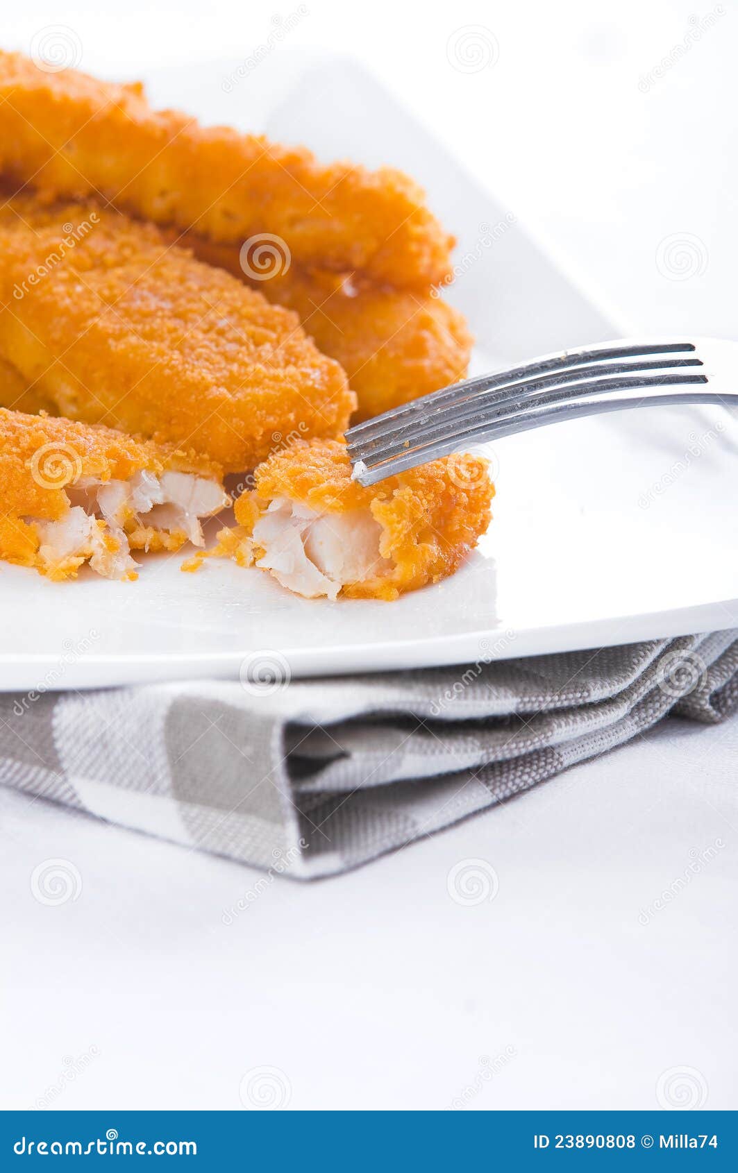 Fried fish sticks. stock photo. Image of closeup, cuisine - 23890808