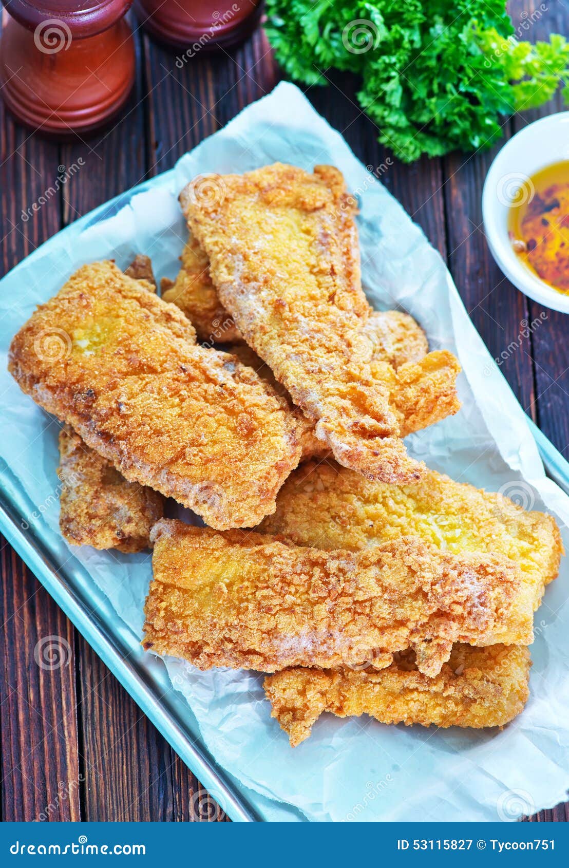 Fried fish stock image. Image of crispy, battered, cholesterol - 53115827