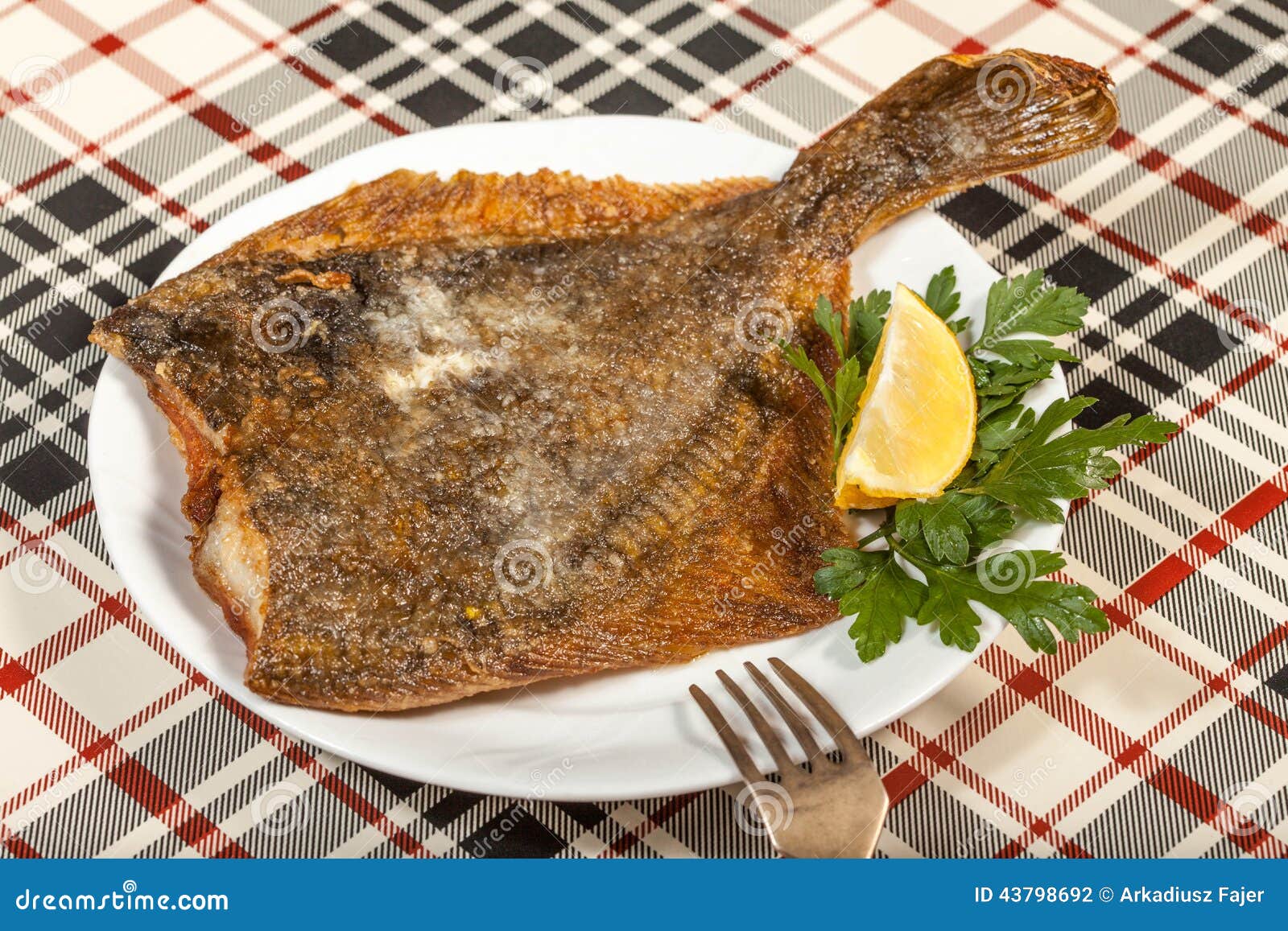 Fried Flounder. Selective Focus. Stock Photo - Image of food, roasted ...