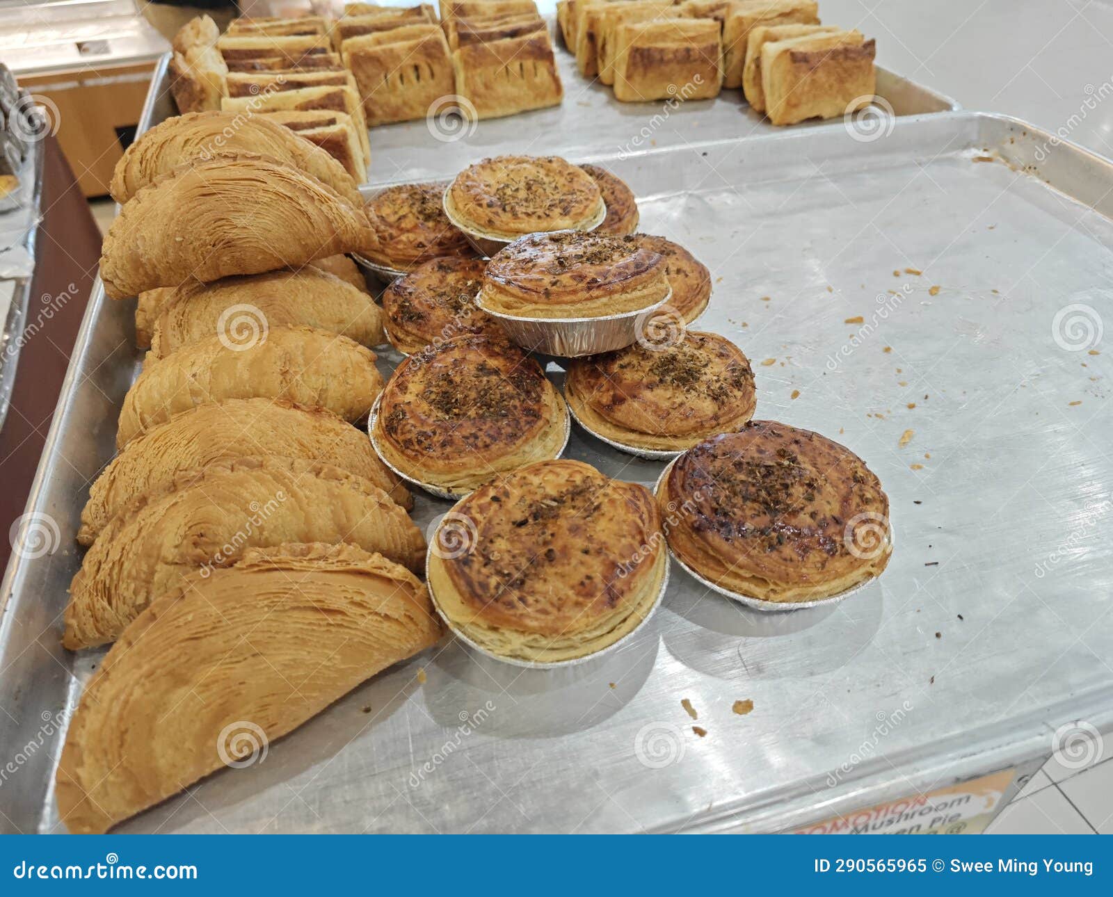 Fried Fresh Curry Chicken Puffs and Chicken Mushroom Pie. Stock Image ...