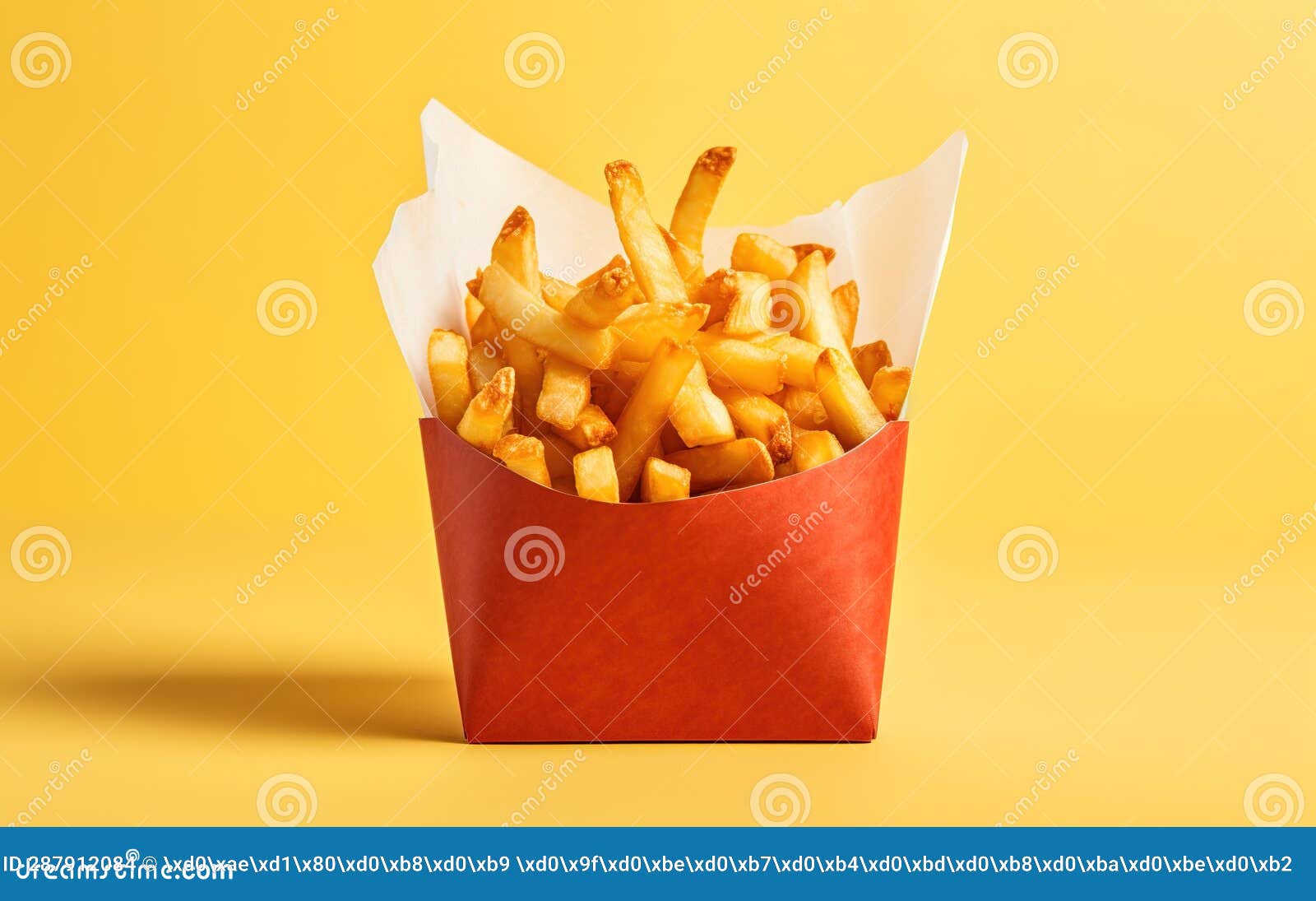 Fried Fries in a Packing Box. Stock Photo - Image of fast, ketchup ...