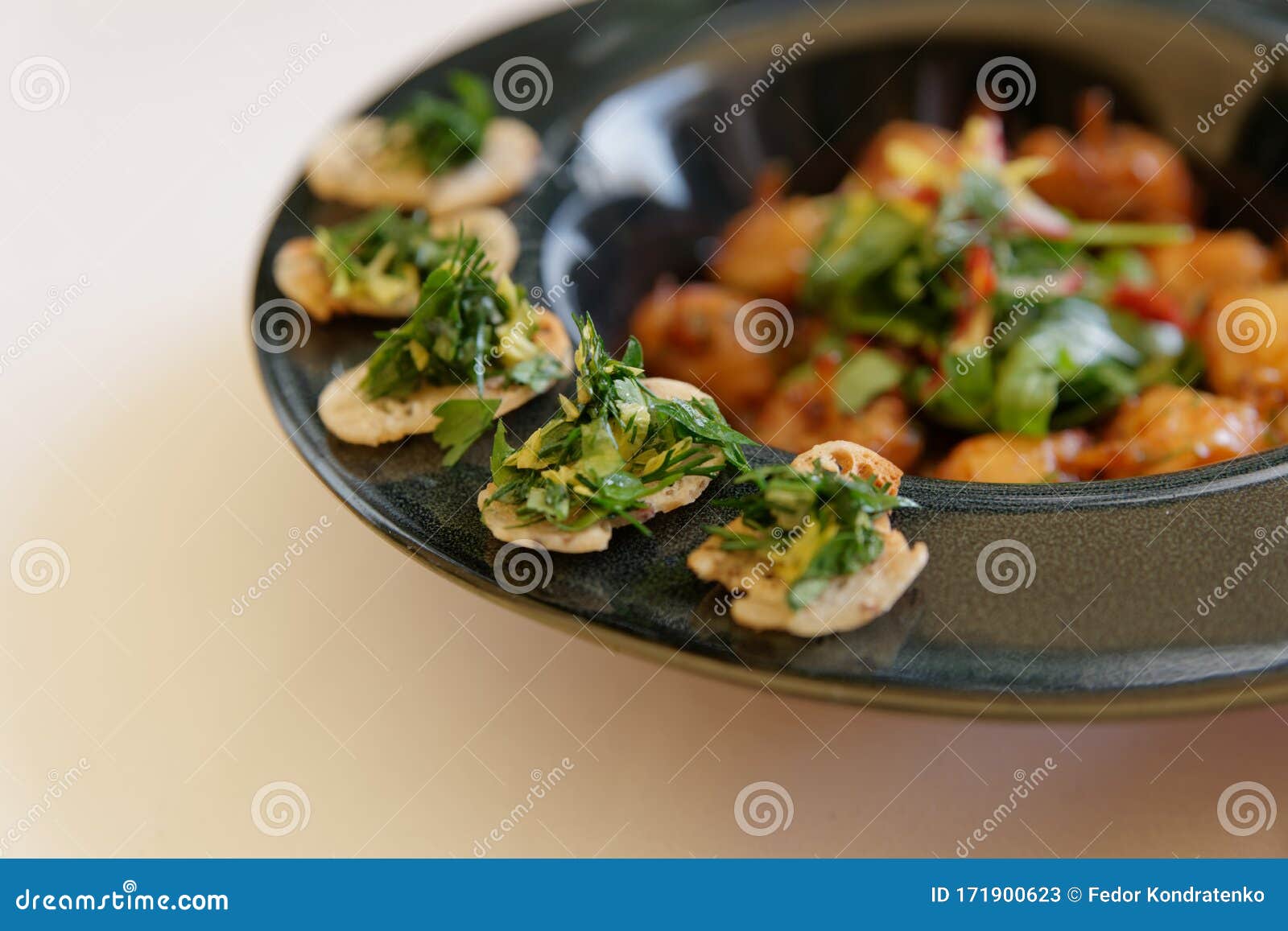 Fried Frog Legs in Black Plate Stock Image - Image of food, cuisine ...