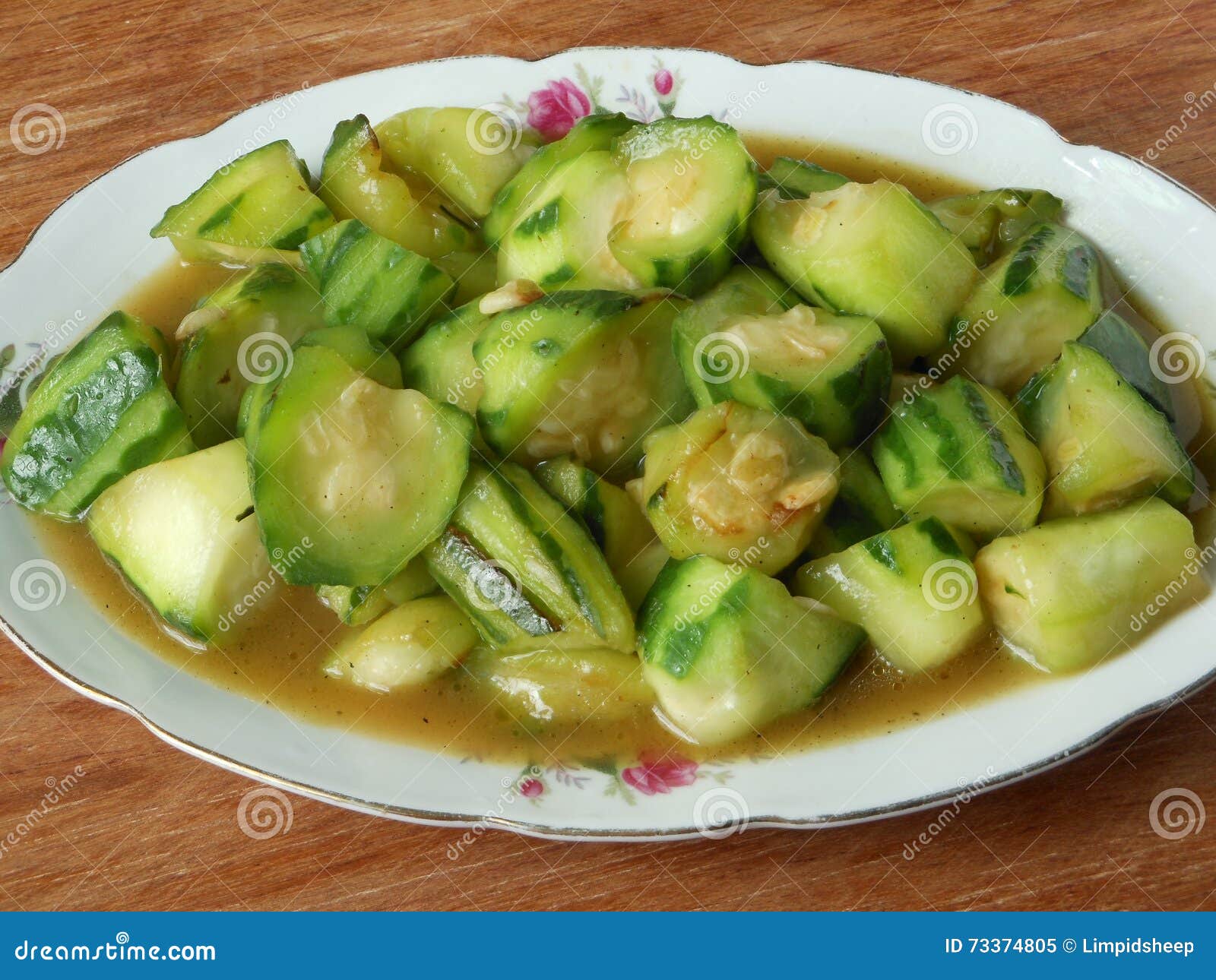 Fried Fruit Vegetable Luffa Acutangula Stock Image - Image of cooked ...