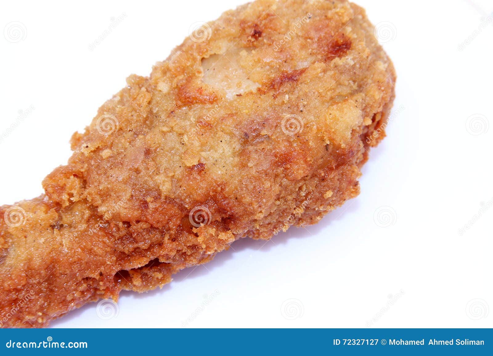 Fried golden chicken leg stock image. Image of cutting - 72327127