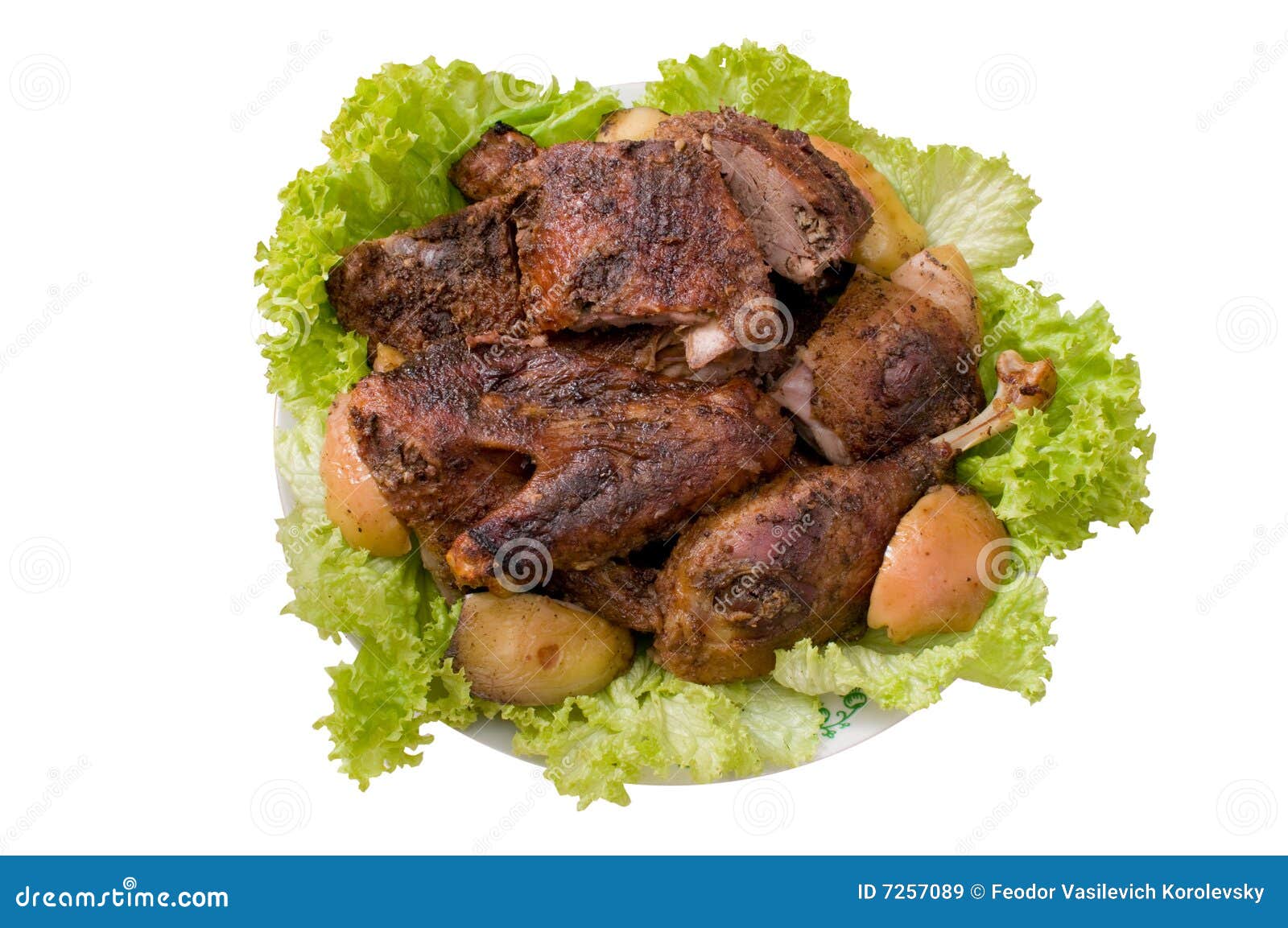 Fried goose. stock image. Image of supper, delicacy, holiday - 7257089