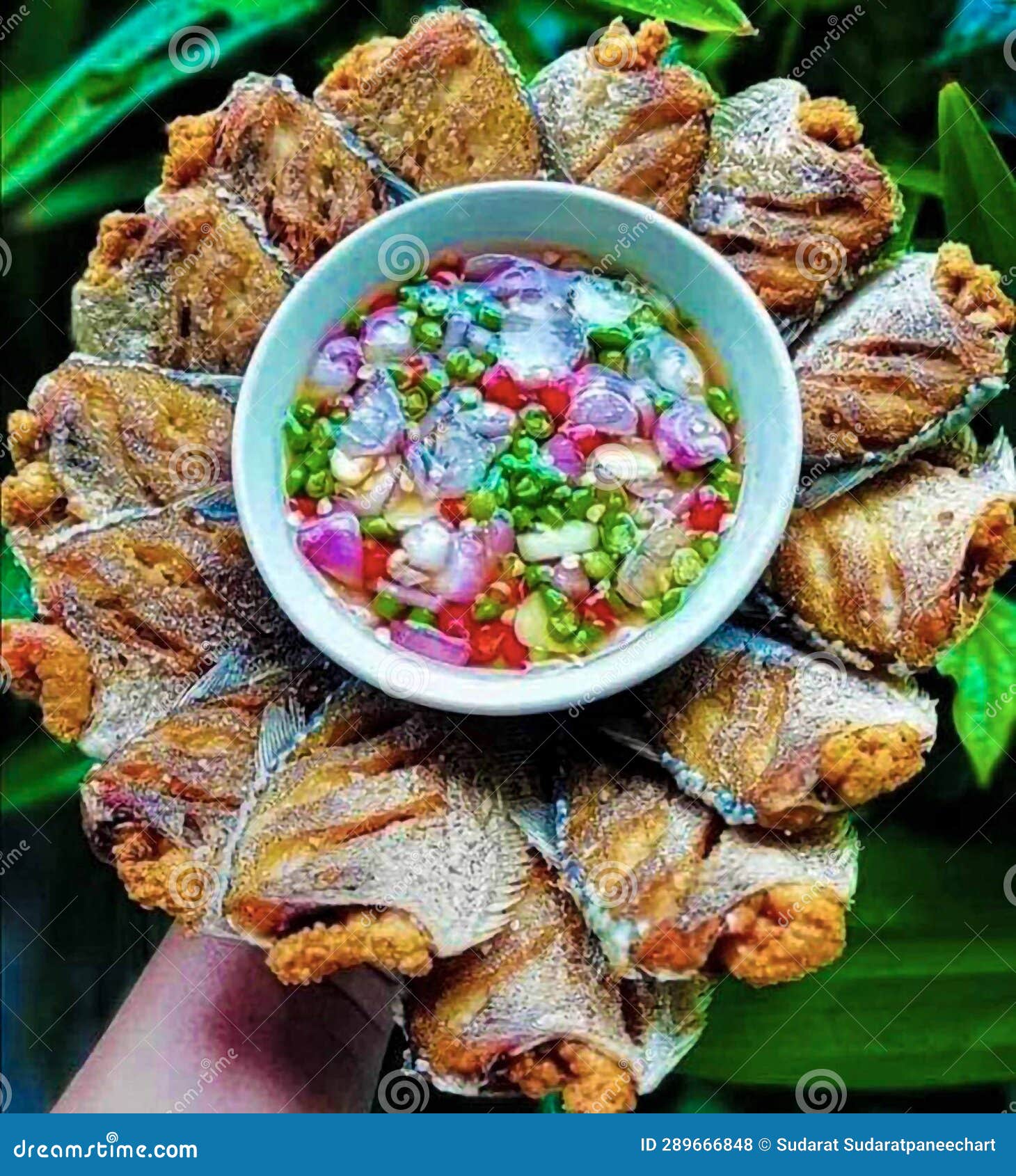 Fried Gourami Fish Fried Gourami Fried Fish Thai Food Stock Photo ...