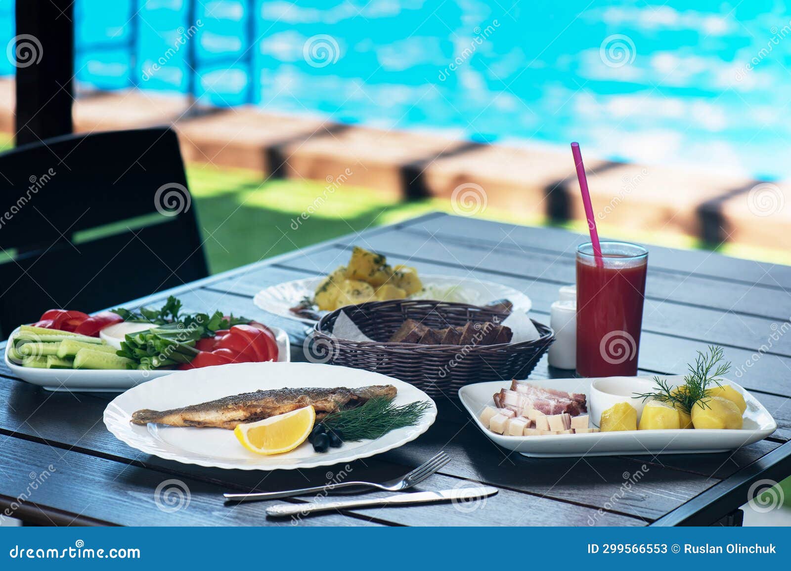 Fried grayling fish stock image. Image of dinner, cooking - 299566553